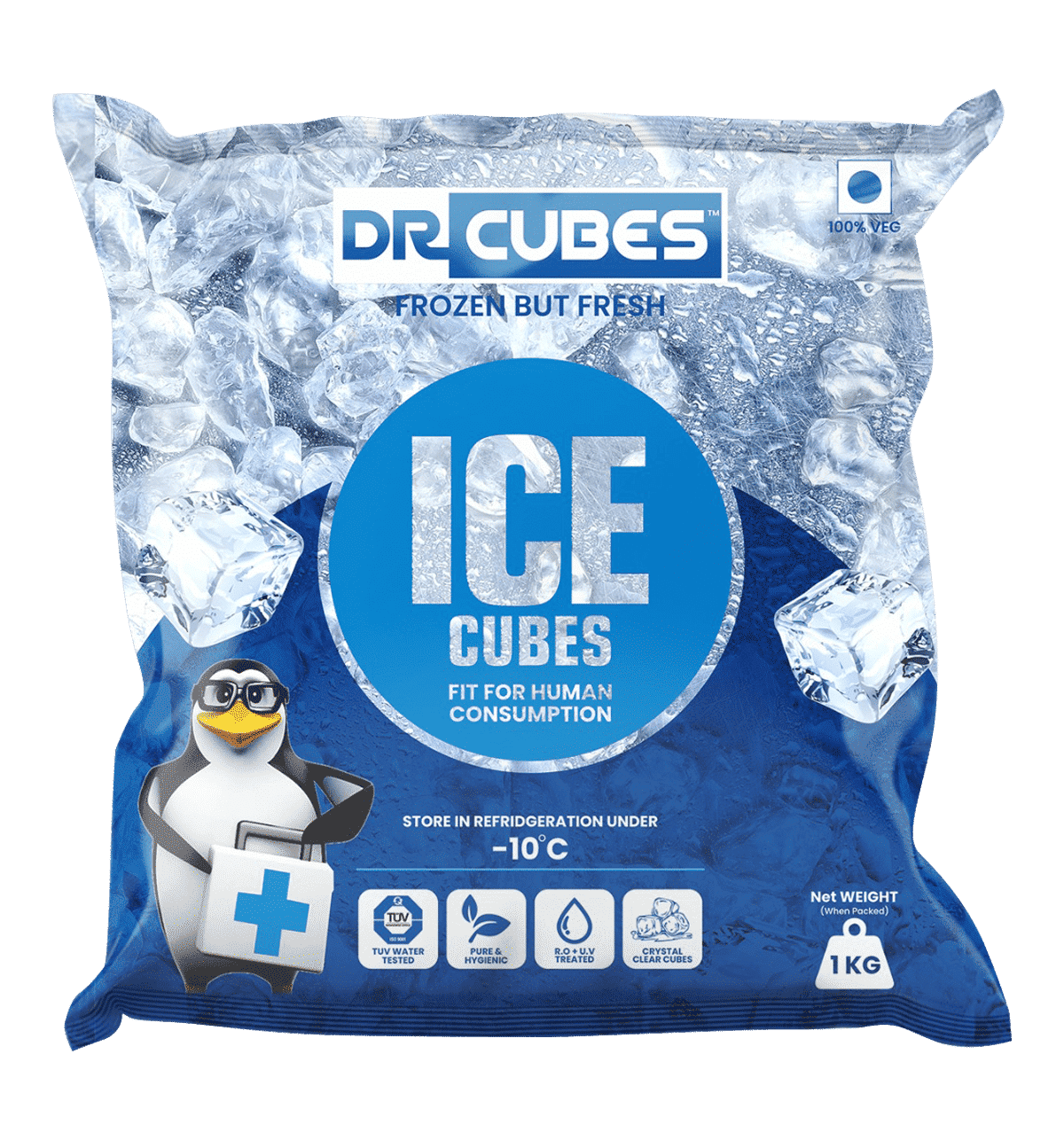 Buy Dr Cubes Dr Cubes Ice Cubes 1 kg Online At Rs. 85 | Instant Delivery