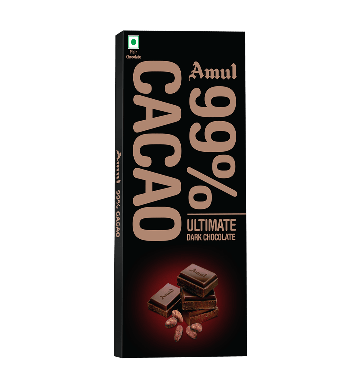 Buy Amul Amul 99% Cacao 125 g Online At Rs. 200 | Instant Delivery