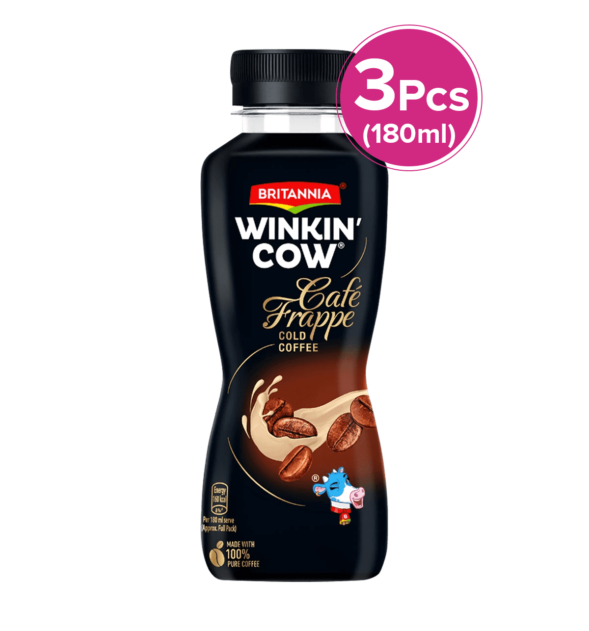 Buy Britannia Britannia Winkin Cow Cafe Frappe Cold Coffe Bottle 180 ml ...