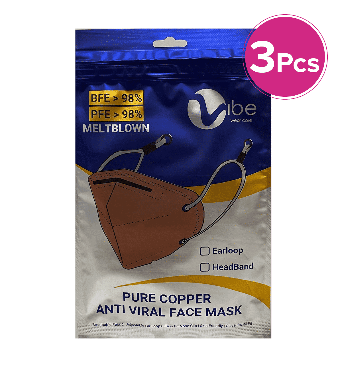 Buy Vibe Masks Vibe Masks 3 pieces Online At Rs. 300 | Instant Delivery
