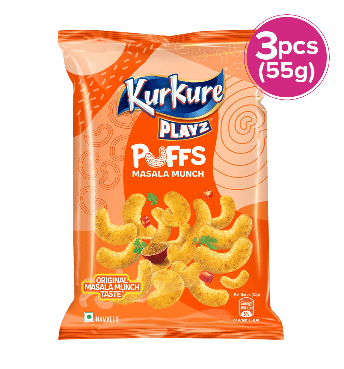 Buy Kurkure Kurkure Playz Puff Masala Munch 3 pieces Online At Rs. 60 ...