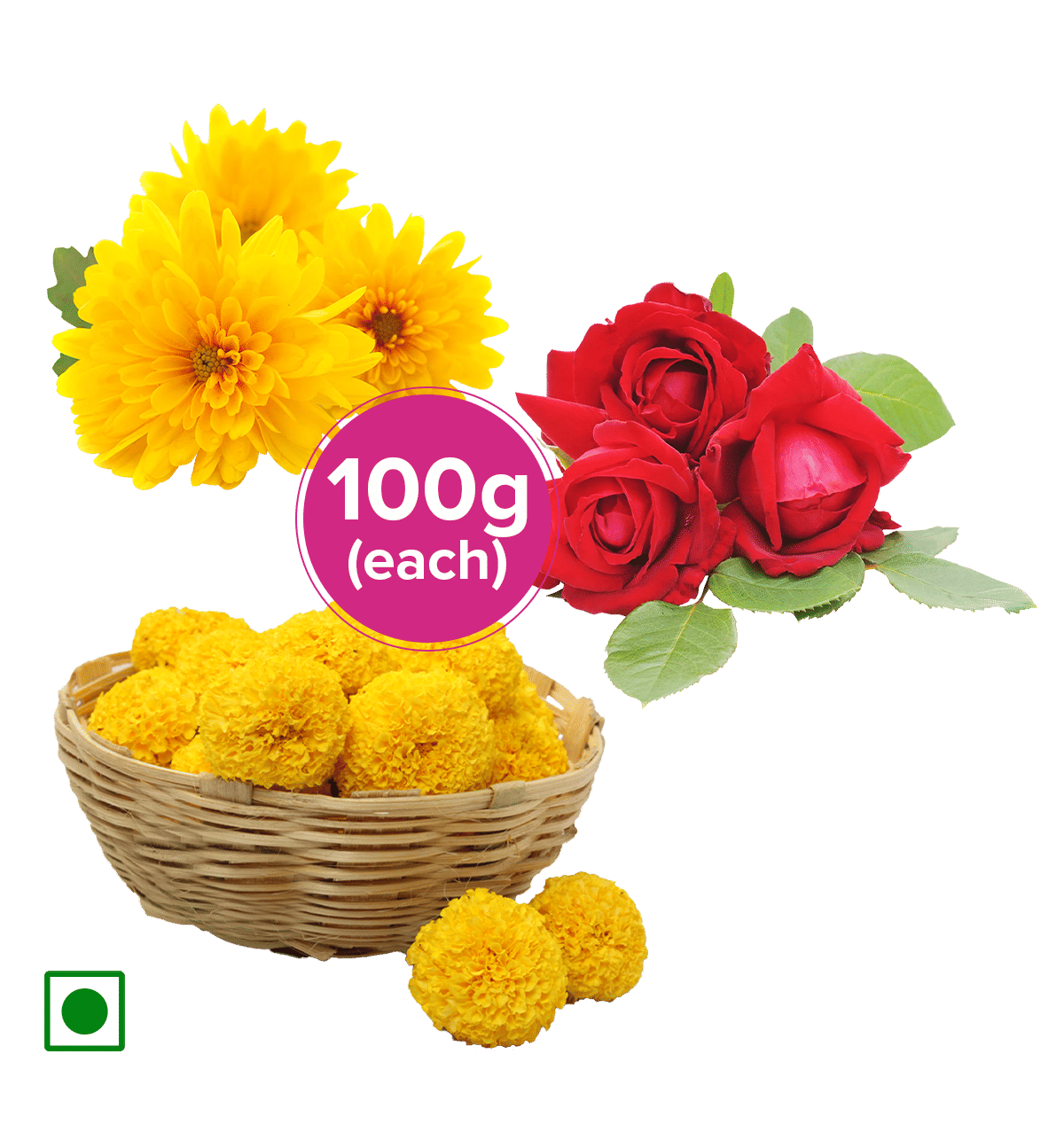 Buy Daily Flower Mix 1 combo Online At Rs. 76 | Instant Delivery