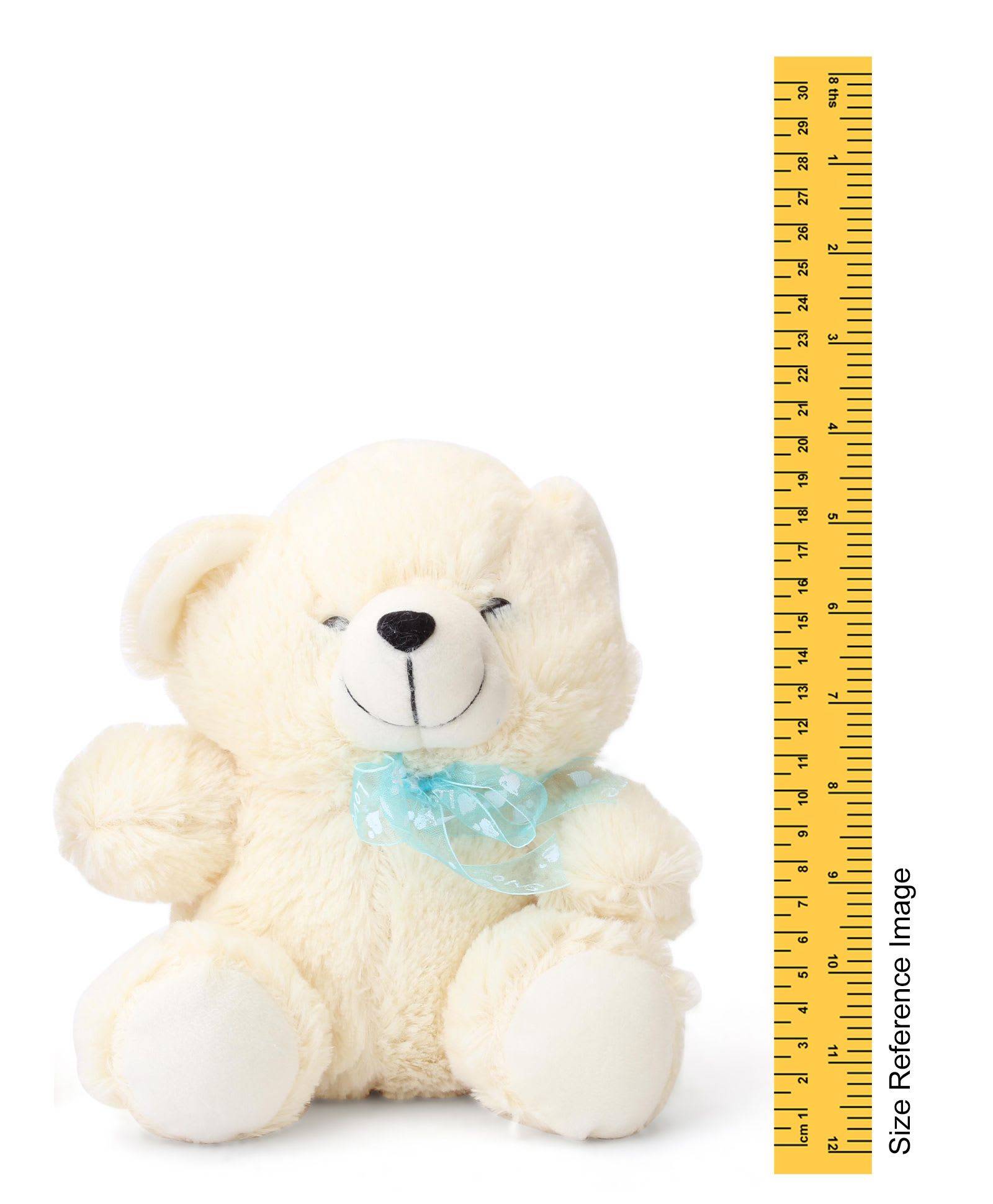 Buy Playtoons Teddy Bear with Bow Soft Toy Non Toxic (Ivory) undefined ...