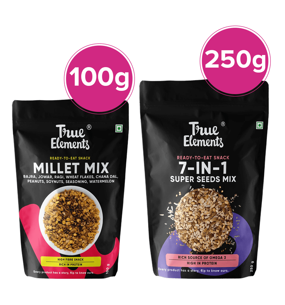 Buy True Elements True Elements 7 In 1 Super Seeds Mix & Millet Mix Combo 1 combo Online At Rs ...