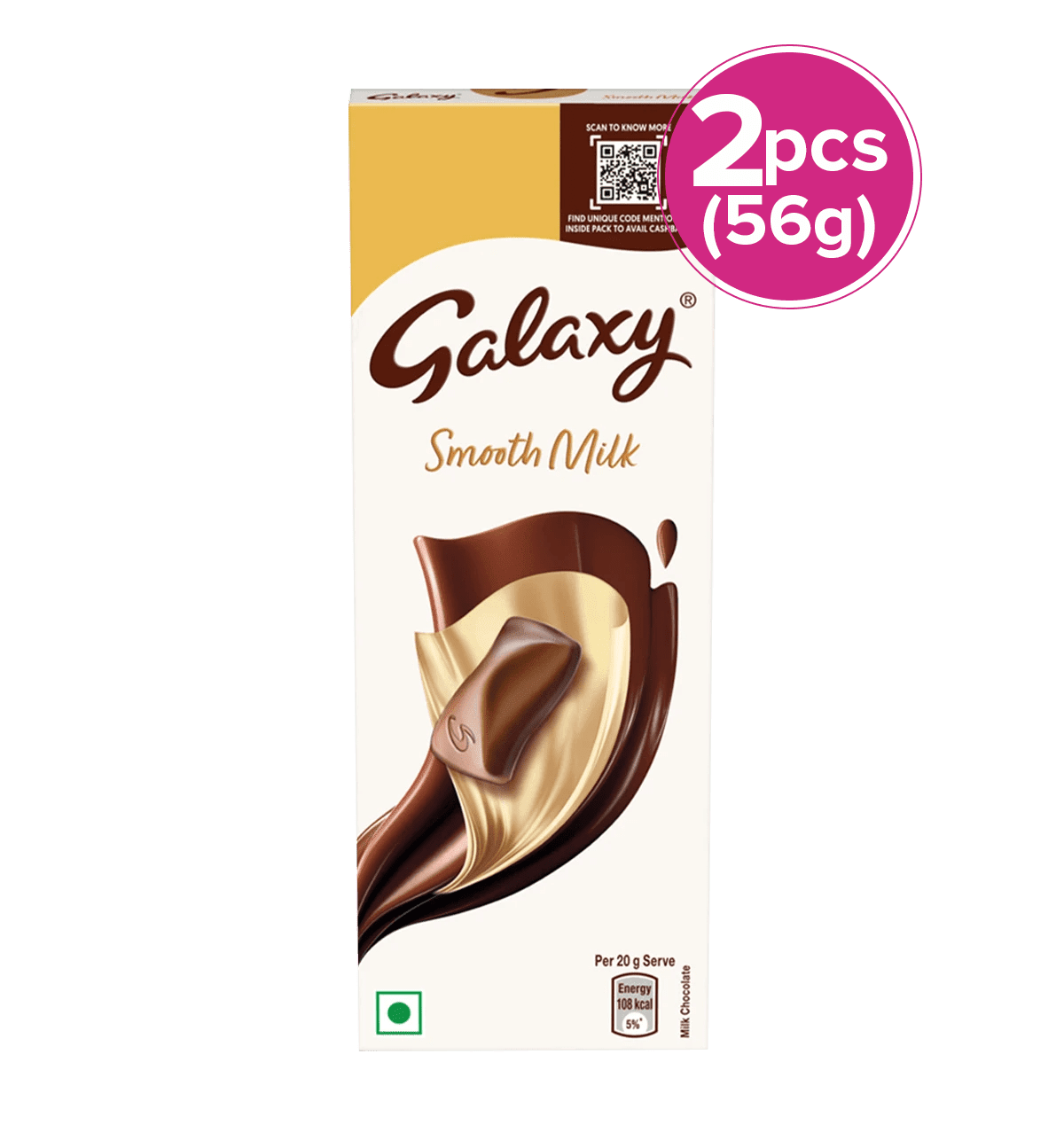 Buy Galaxy Galaxy Smooth Milk Chocolate Bar 2 pieces Online At Rs. 300 ...