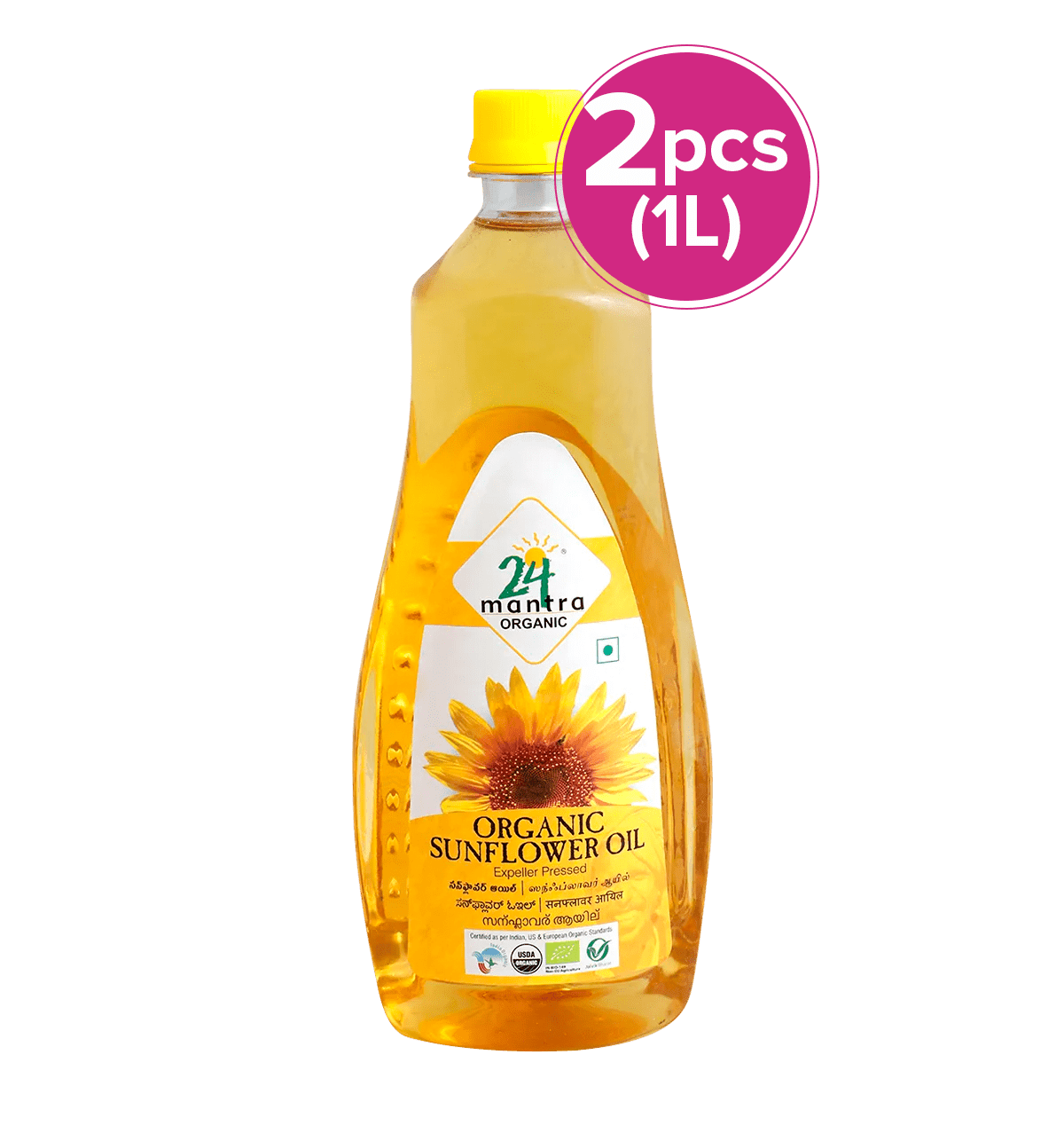 Buy 24 Mantra 24 Mantra Organic Expeller Pressed Sunflower Oil 2 pieces ...
