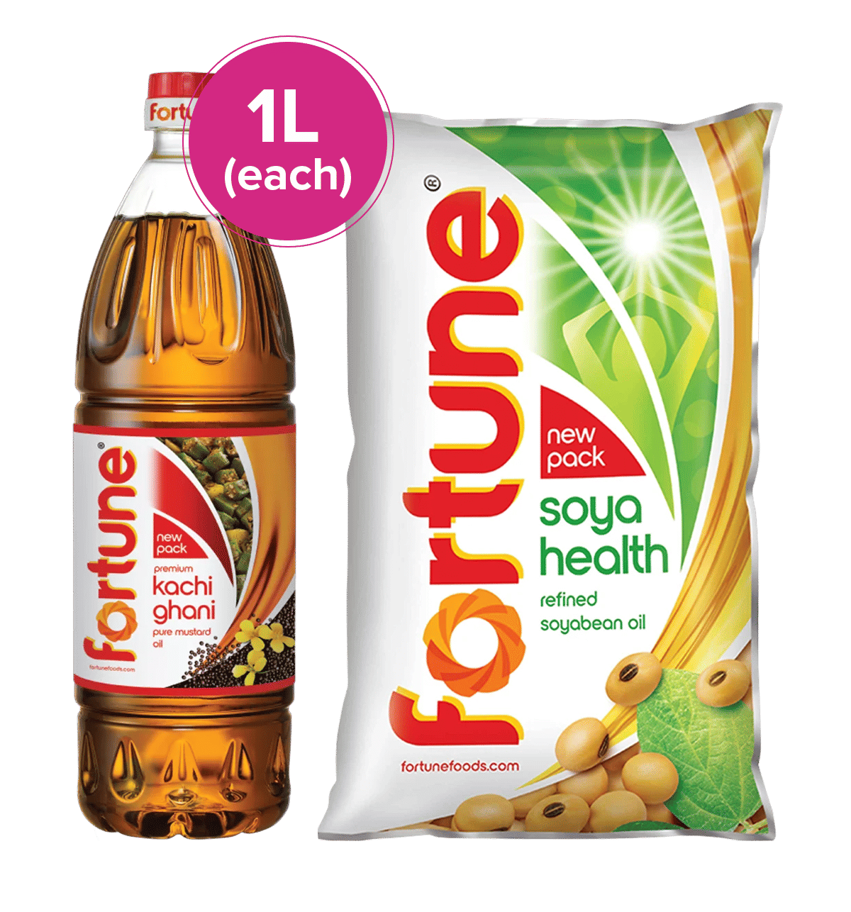 Buy Fortune Fortune Mustard 1L Pack & Soyabean Oil 1L Pet 1 combo ...