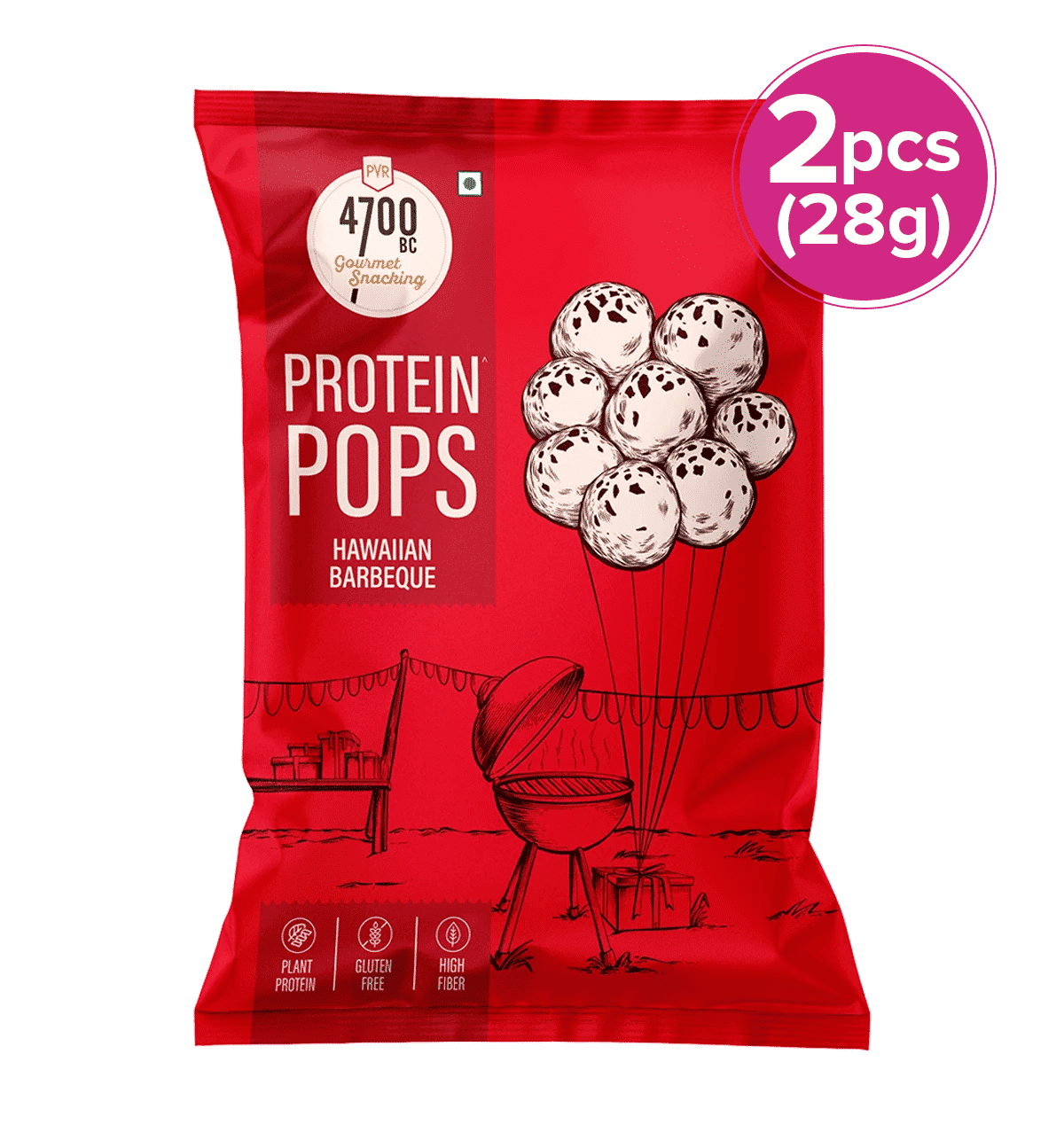 Buy 4700BC 4700BC Protein Pops Makhana Hawaiian Barbeque 2 pieces ...