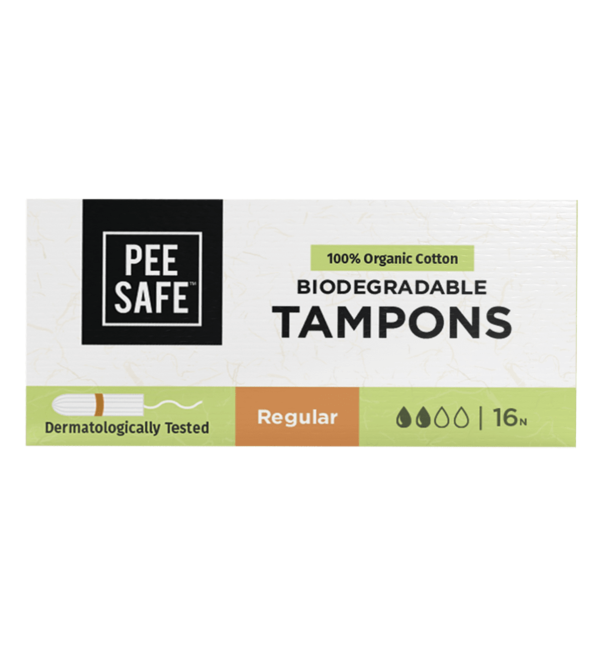 Buy Pee Safe Pee Safe Organic Cotton Tampon (Regular) 16 pieces Online ...
