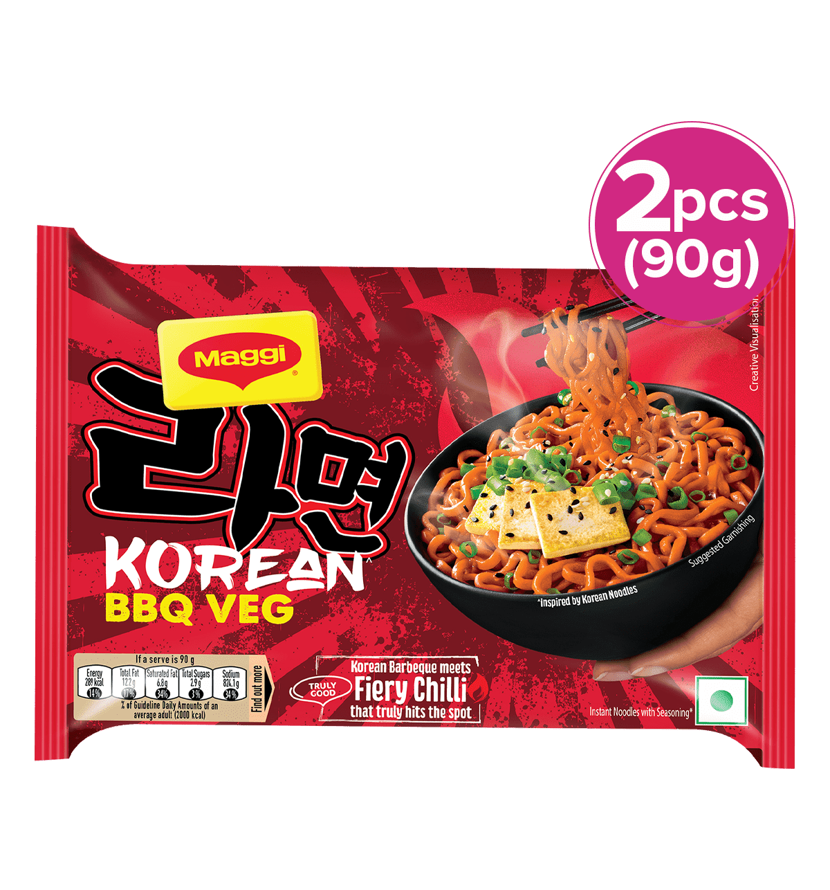 Buy Maggi Maggi Korean Bbq Veg Instant Noodles 2 pieces Online At Rs ...