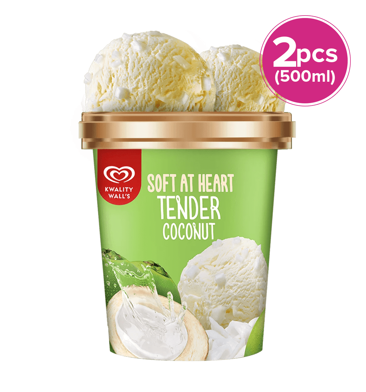 Buy Kwality Wall's Kwality Wall's Tender Coconut Frozen Dessert Tub 2 ...