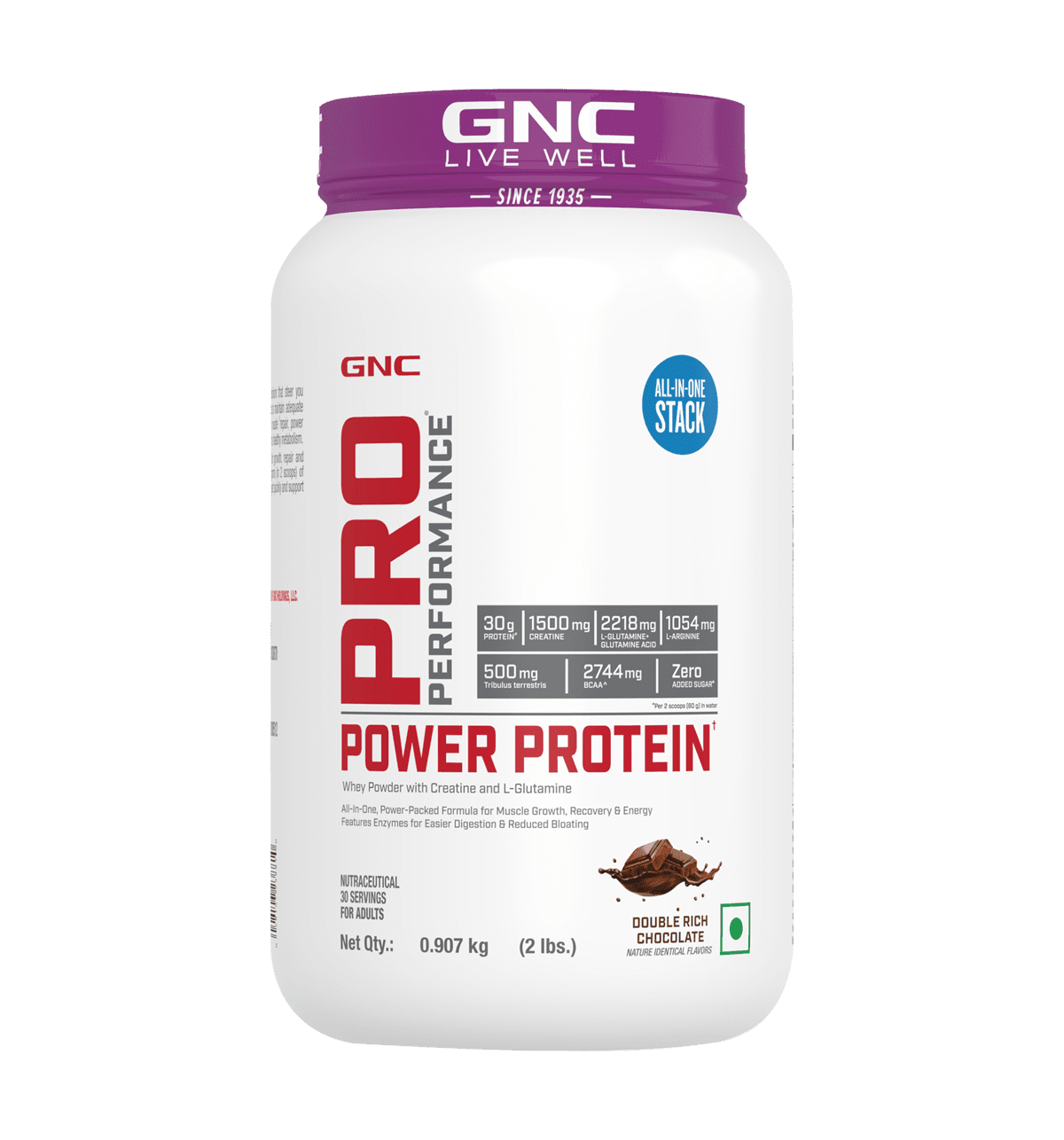 Buy GNC GNC Pro Performance Power Protein | 2 lbs | 30g Protein | 1.5g ...