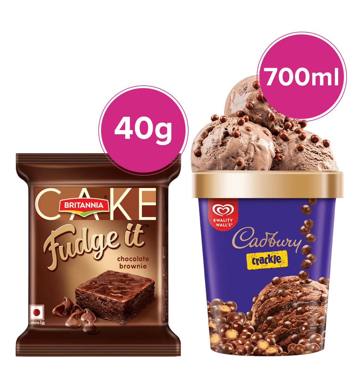 Buy Britannia Britannia Fudge It Chocolate Brownie & Kwality Walls ...