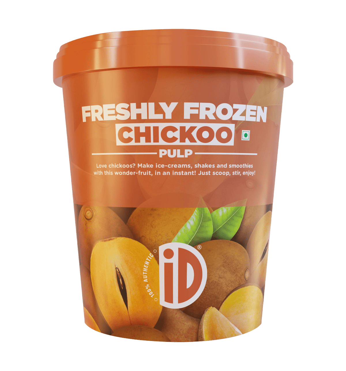 Buy iD Fresh iD Fresh Freshly Frozen Chickoo Pulp 500 ml Online At Rs ...