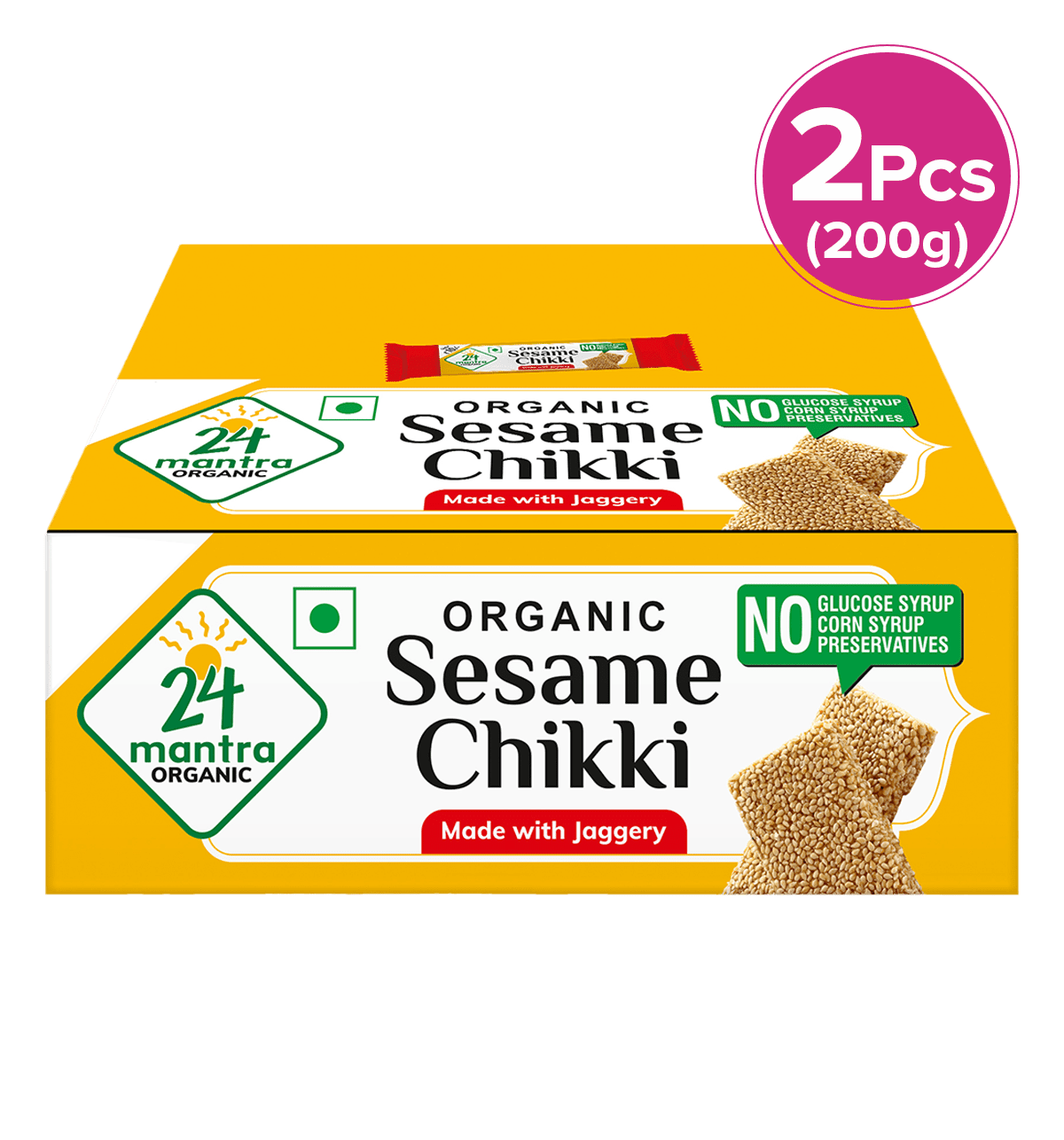 Buy 24 Mantra 24 Mantra Organic Sesame Chikki Pack Of 10 3 pieces ...