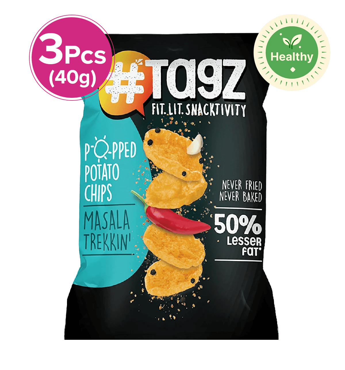 Buy TagZ TagZ Trekkin Masala Popped Potato Chips 3 pieces Online At Rs. 150 | Instant Delivery