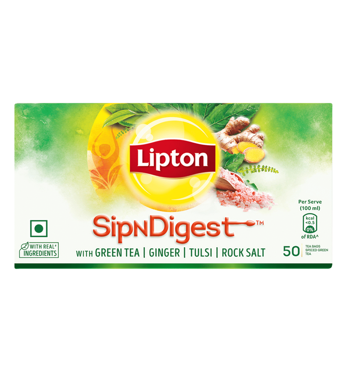 Buy Lipton Lipton Sipndigest With Green Tea Ginger Tulsi & Rock Salt ...