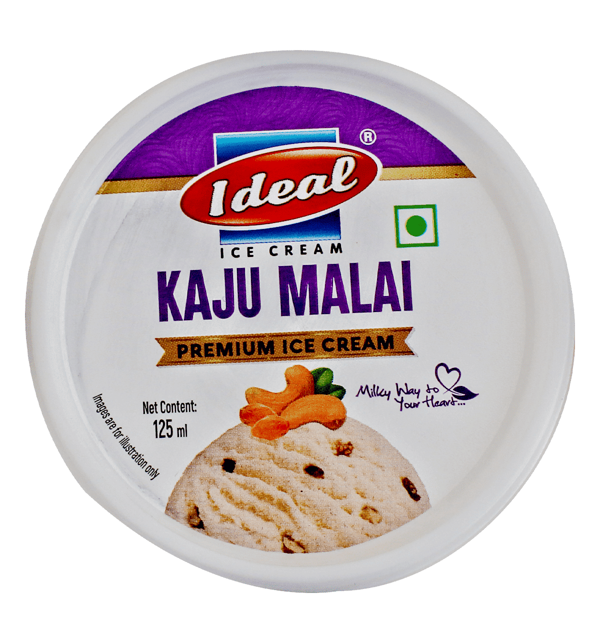 Buy Ideal Ice Cream Ideal Ice Cream Kaju Malai Cup 125 ml Online At Rs ...