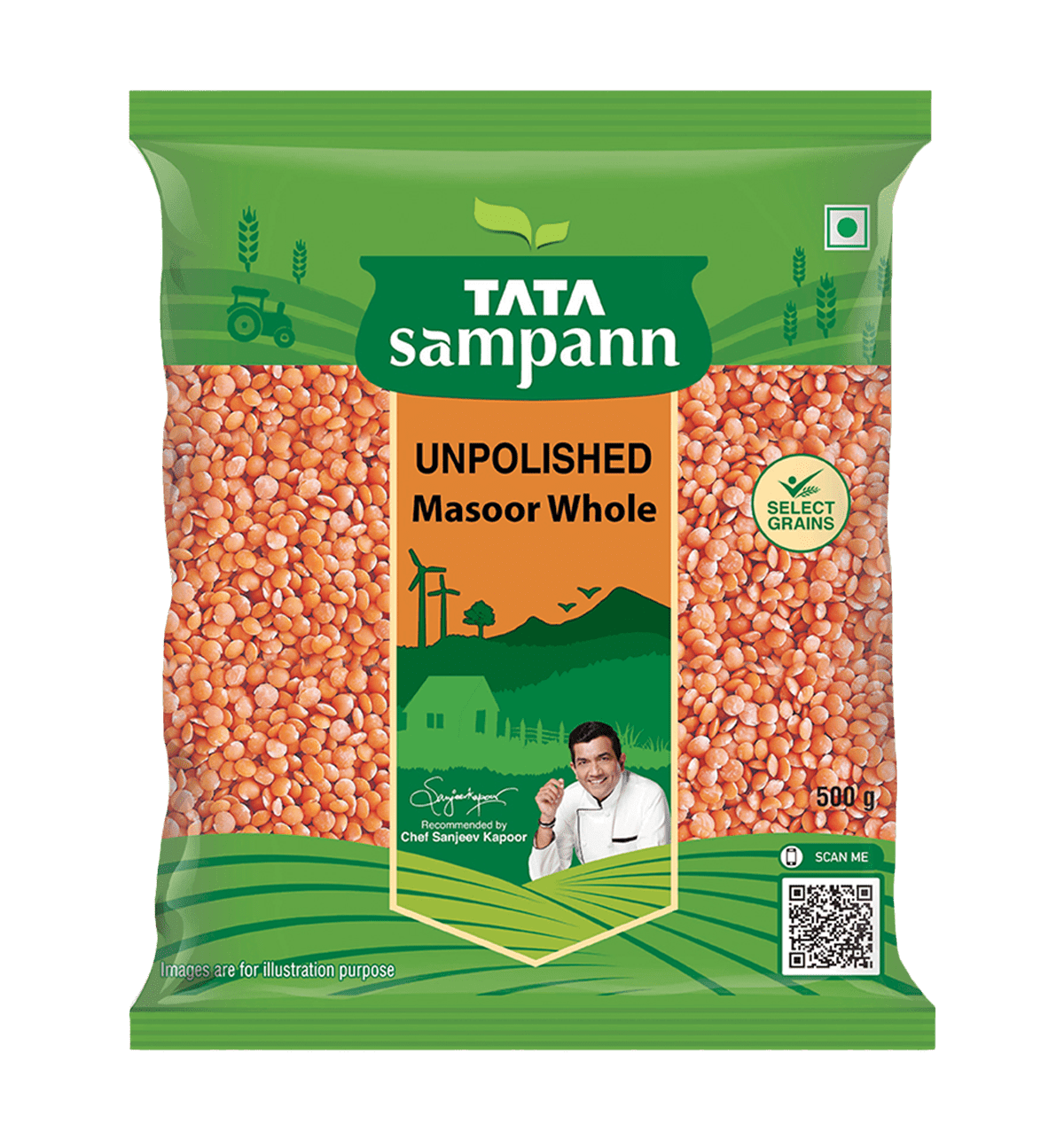 Buy Tata Sampann Tata Sampann Unpolished Masoor Dal (Whole) 500 g ...