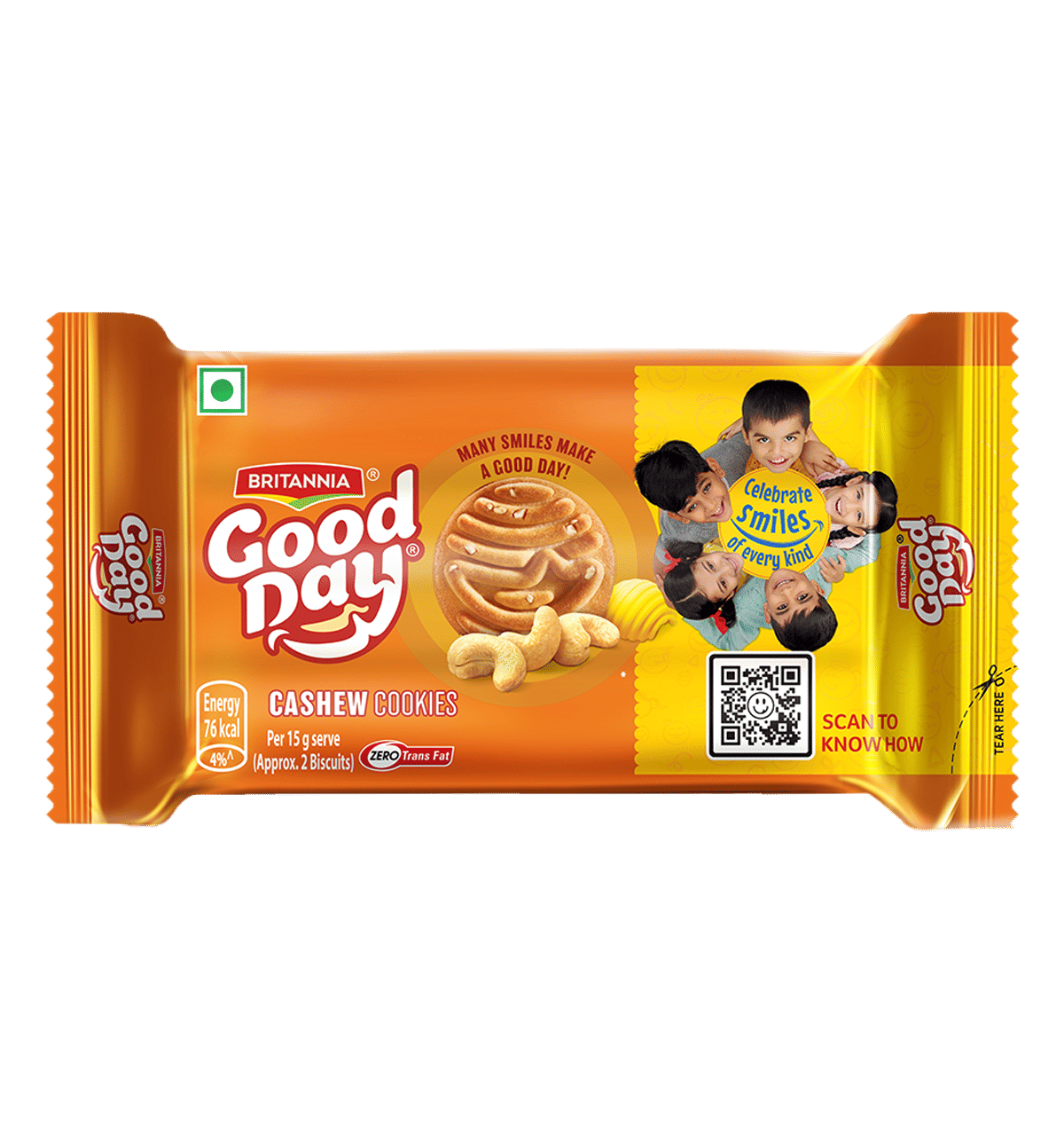 Buy Britannia Britannia Good Day Cashew cookies Biscuits 4 pieces ...