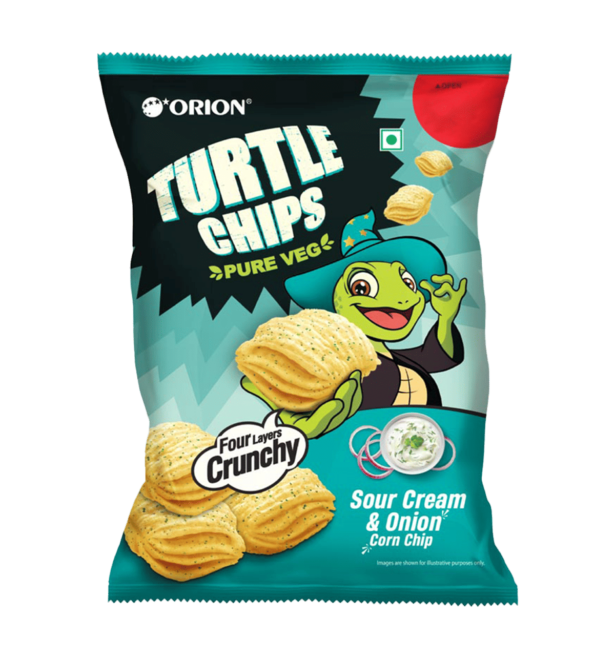 Buy Orion Orion Turtle Chips Korean Sour Cream & Onion Corn Chip 115 g ...