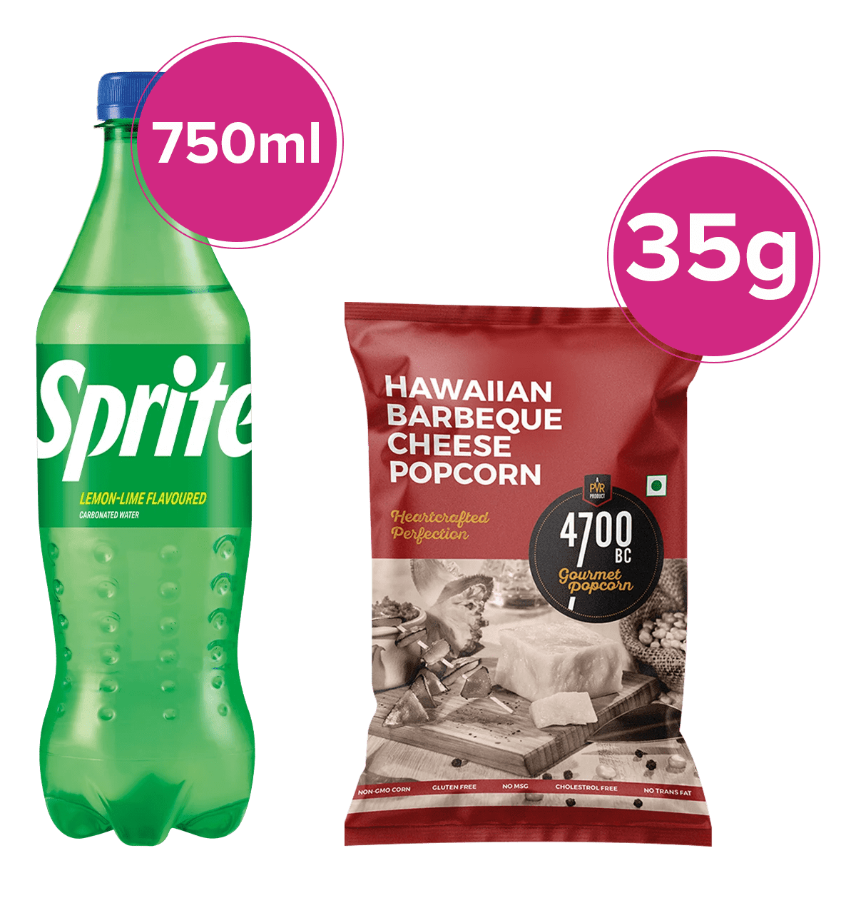 Buy Sprite Pet Bottle & 4700Bc Hawaiian Barbeque Cheese Popcorn Pouch ...