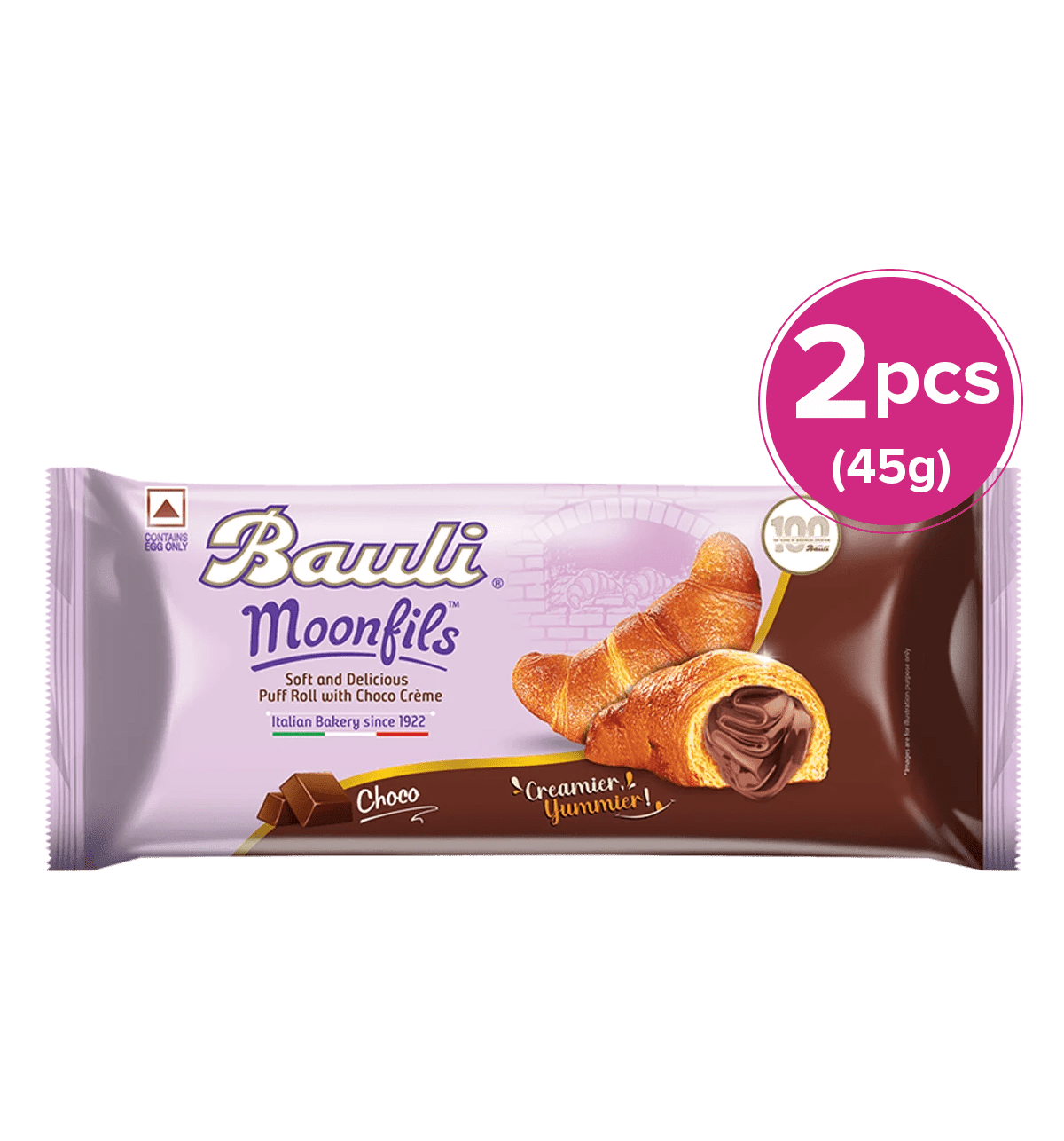 Buy Bauli Bauli Moonfils Choco Croissants 4 pieces Online At Rs. 80 ...