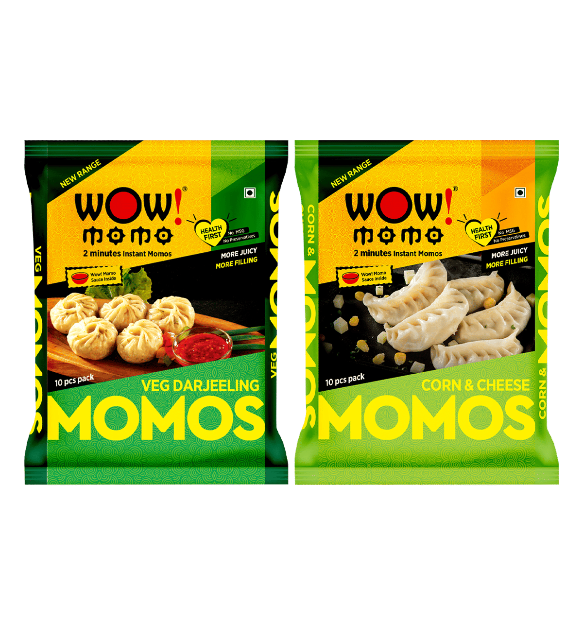 Buy Wow! Momo Wow! Corn & Cheese Momos & Wow! Veg Darjeeling Momos ...