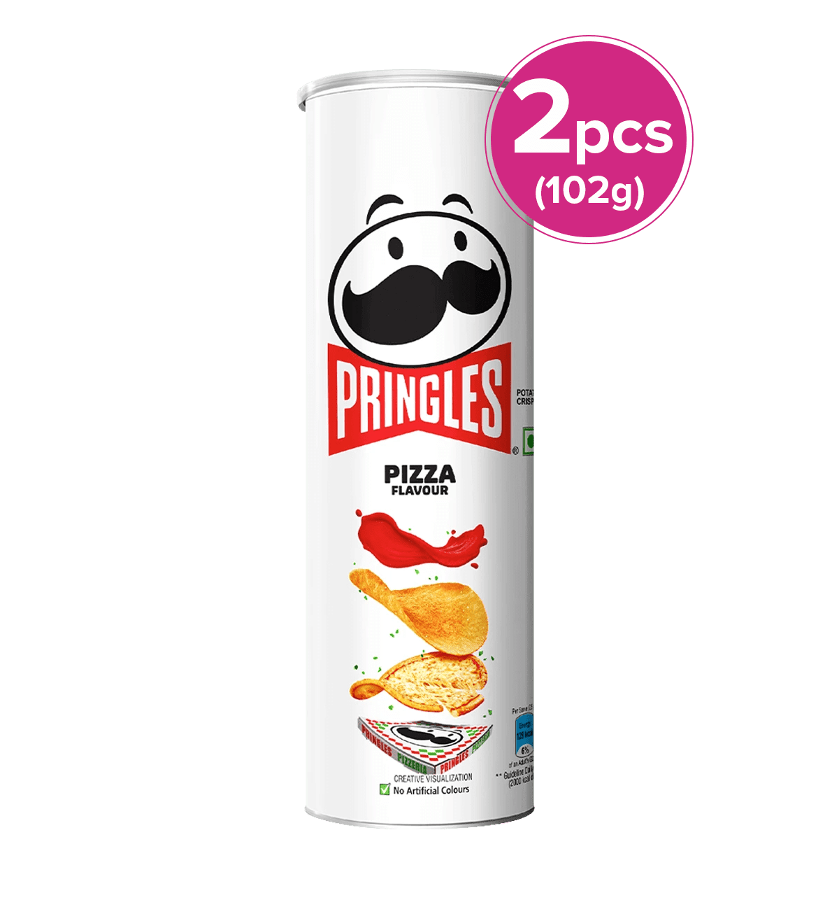 Buy Pringles Pringles Potato Chips Pizza Flavour 2 pieces Online At Rs ...