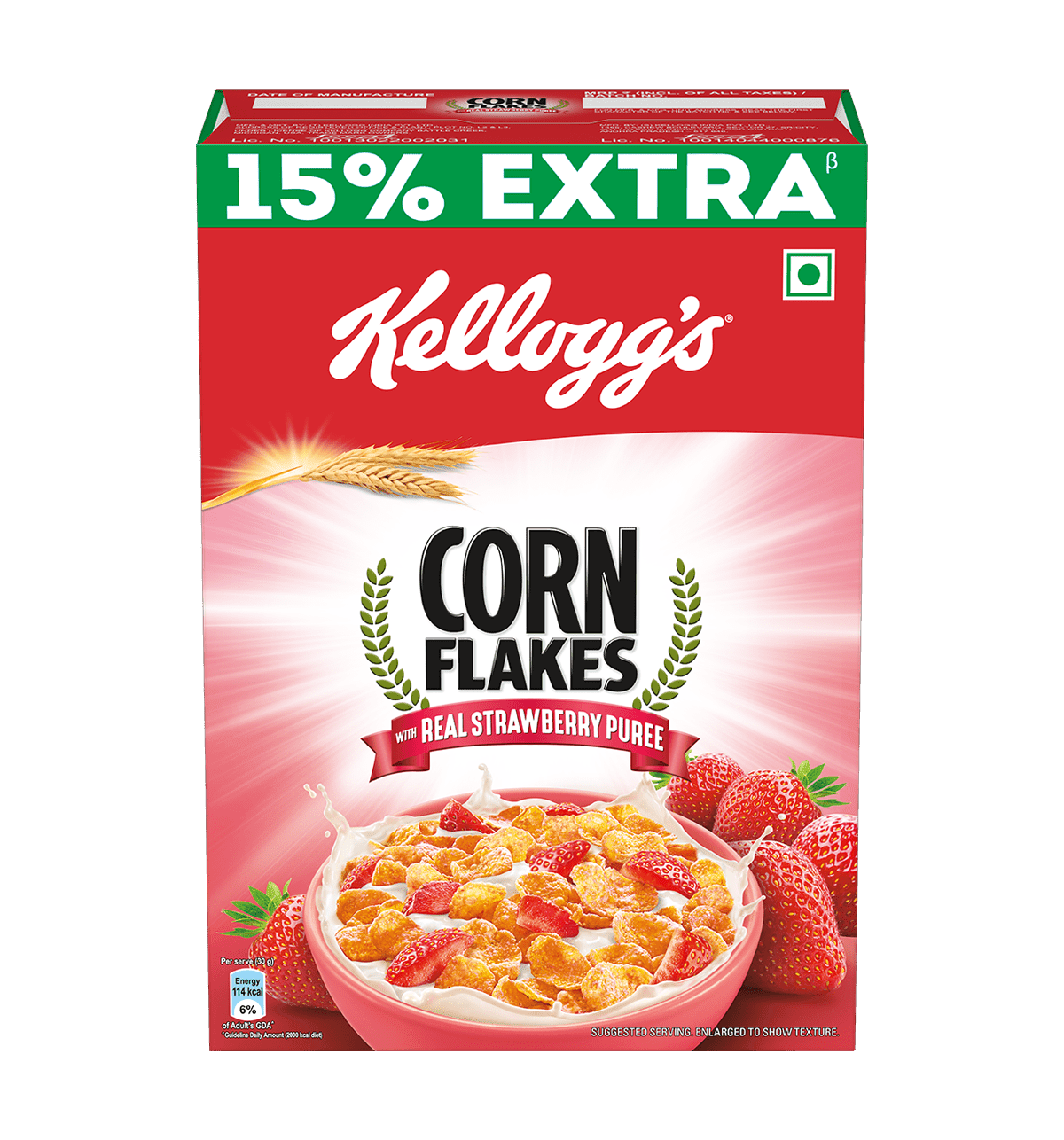 Buy Kellogg's Kellogg's Corn Flakes with Real Strawberry Puree 275 g ...