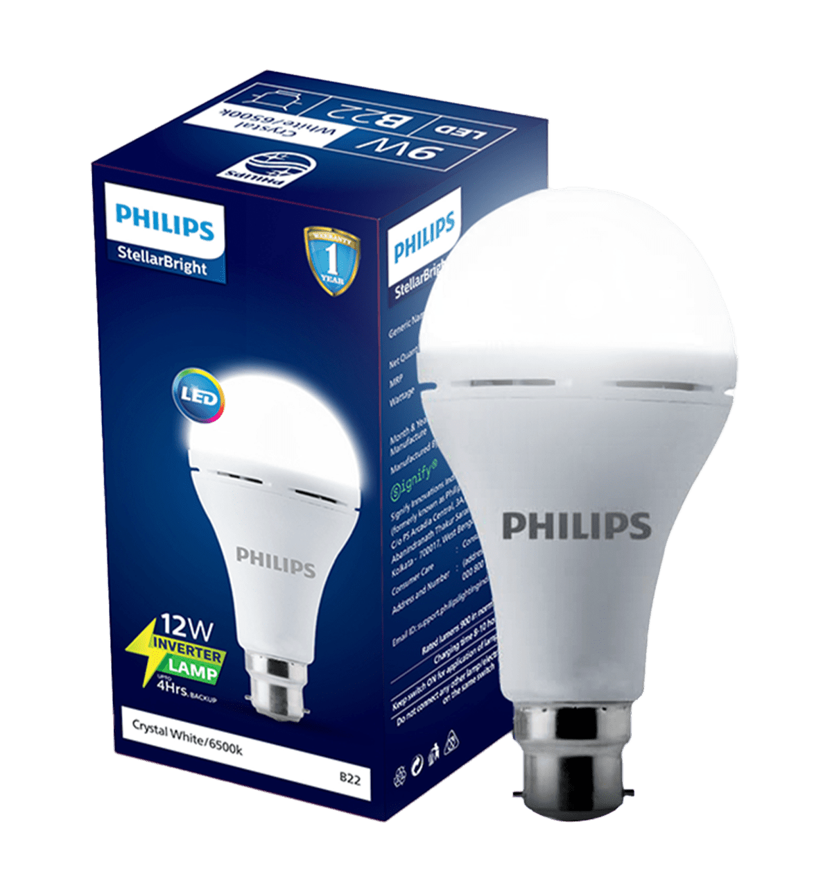 Buy Philips Philips 12 W Round Led Bulb, B22 Base, 6500 Kelvin (White ...