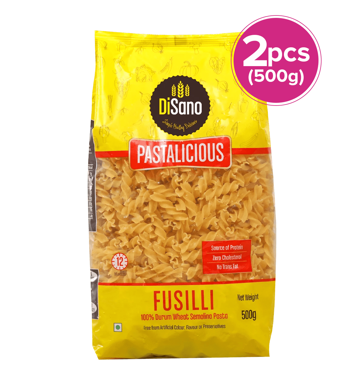 Buy Disano Fusilli Pasta 100% Durum Wheat Online (2 pieces) At Best Price