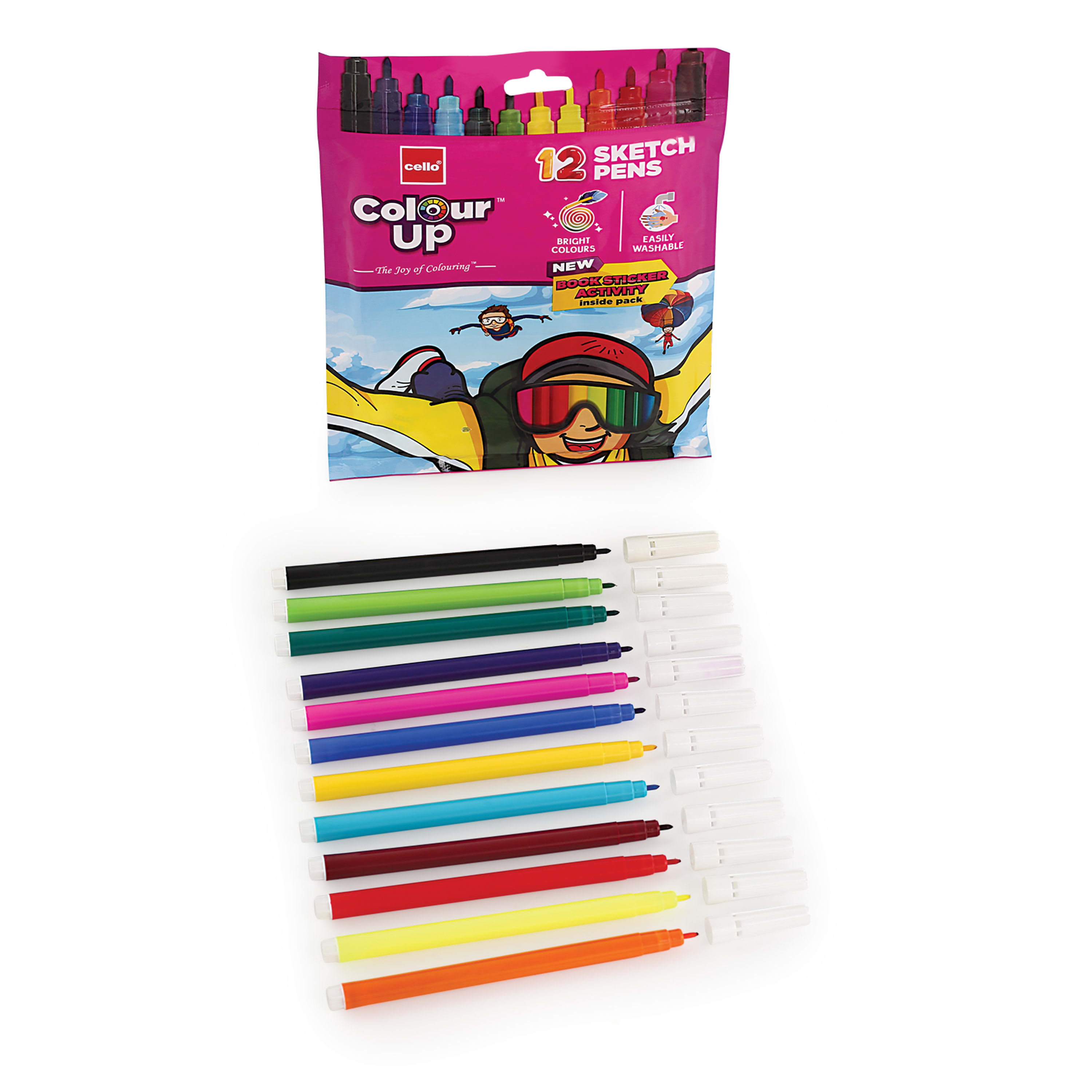 Buy Cello Cello Colourup Sketch Pens (Set of 12) 1 pack Online At Rs ...