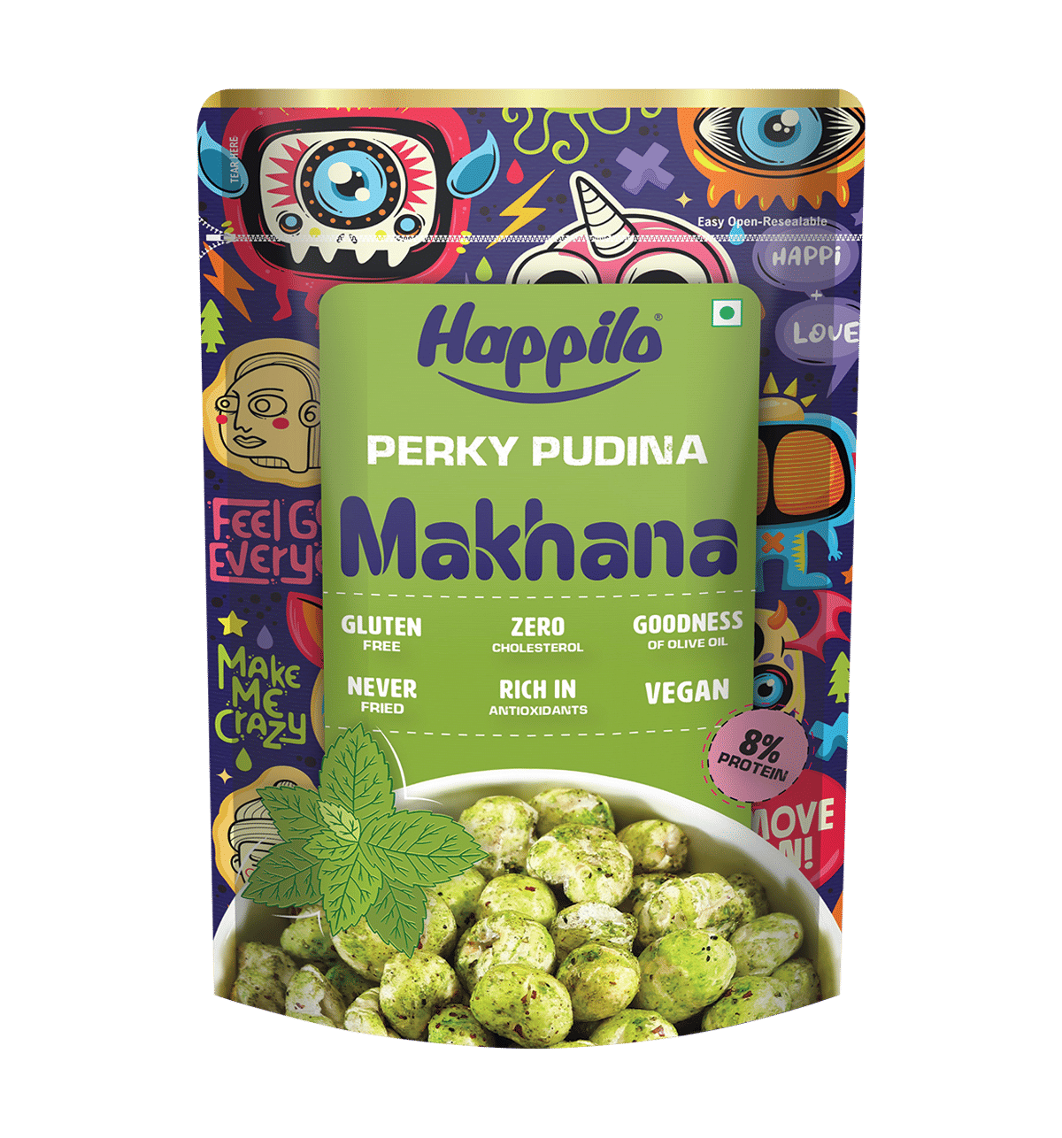 Buy Happilo Happilo Makhana Perky Pudina 55 g Online At Rs. 119 ...