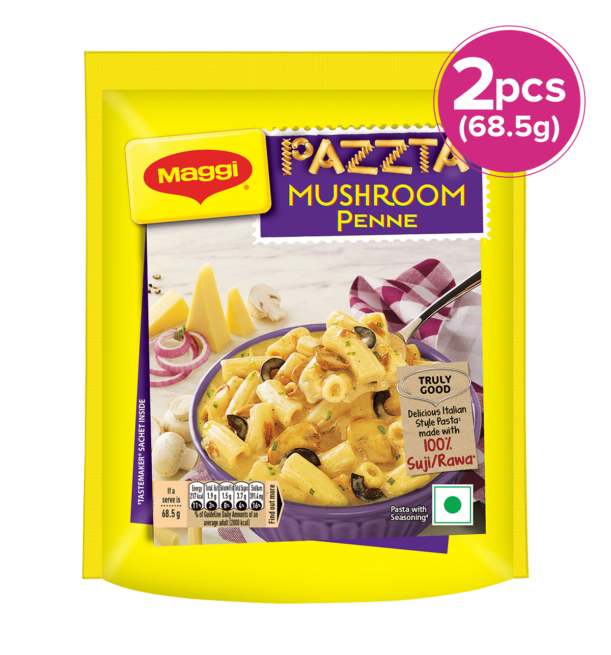 Buy Maggi Maggi Pazzta Instant Pasta Mushroom Penne 68.5gm 2 pieces ...