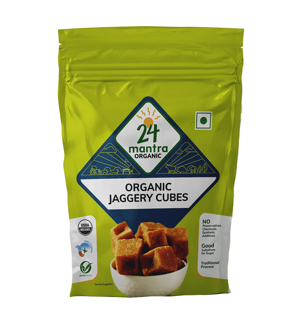 Buy 24 Mantra 24 Mantra Organic Jaggery Cubes 450 g Online At Rs. 110 ...