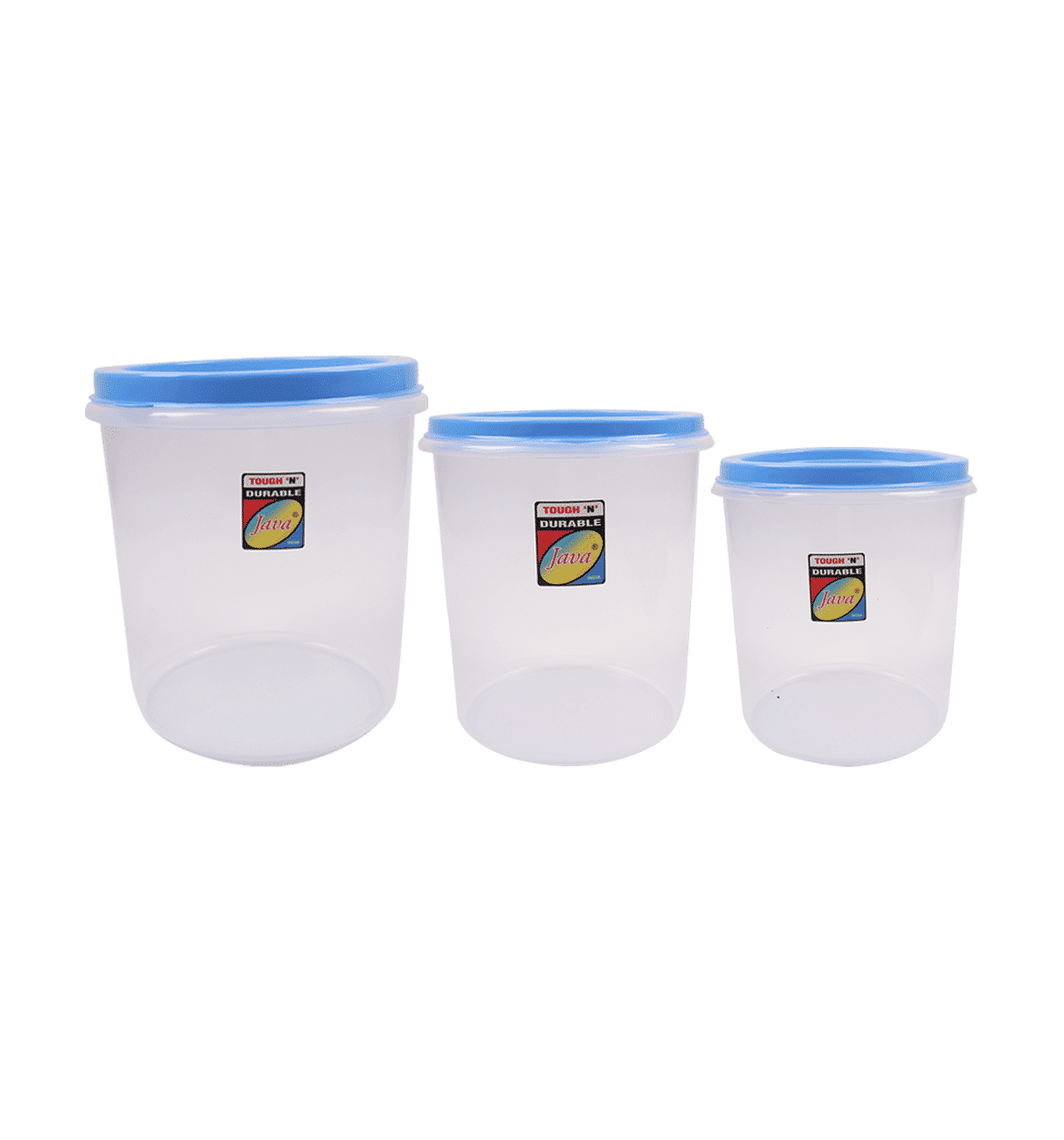 Buy Java Java Plastic Round Container 3 Pcs (10L, 7L, 5L) - Transparent ...