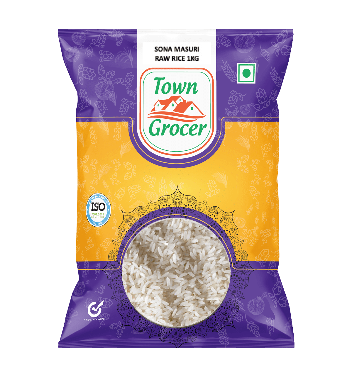 Buy Town Grocer Town Grocer Sona Masuri Raw Rice 1 kg Online At Rs. 103 ...