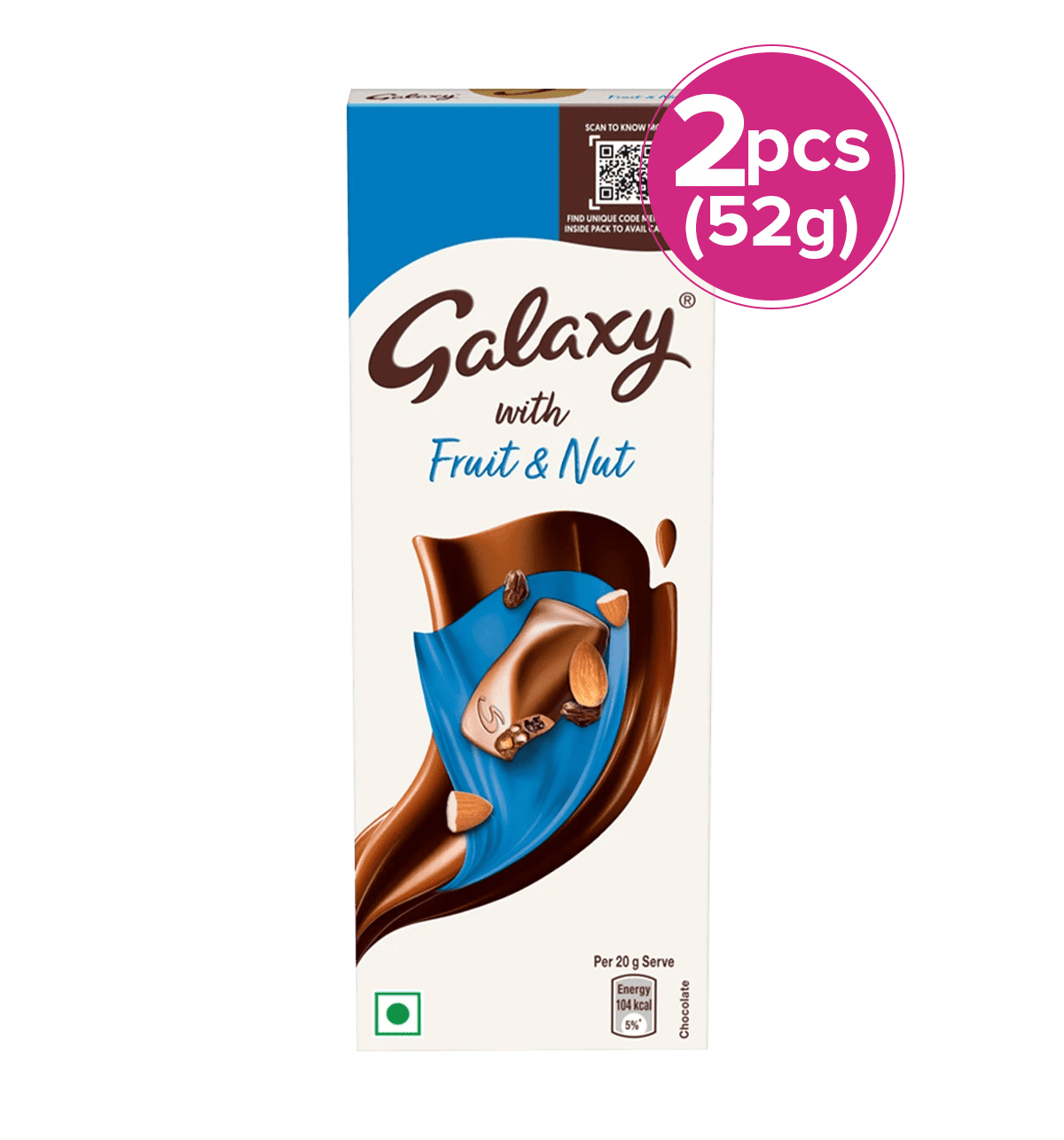 Buy Galaxy Fruit & Nut Milk Chocolate Bar Online (4 pieces) At Best Price