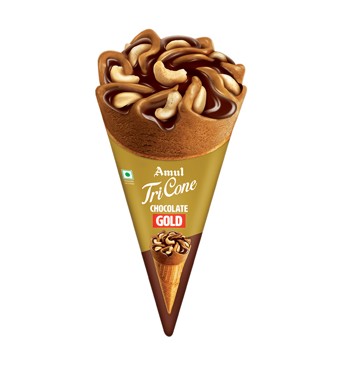 Buy Amul Amul Ice Cream Gold Tricone Chocolate 120 ml Online At Rs. 45 ...