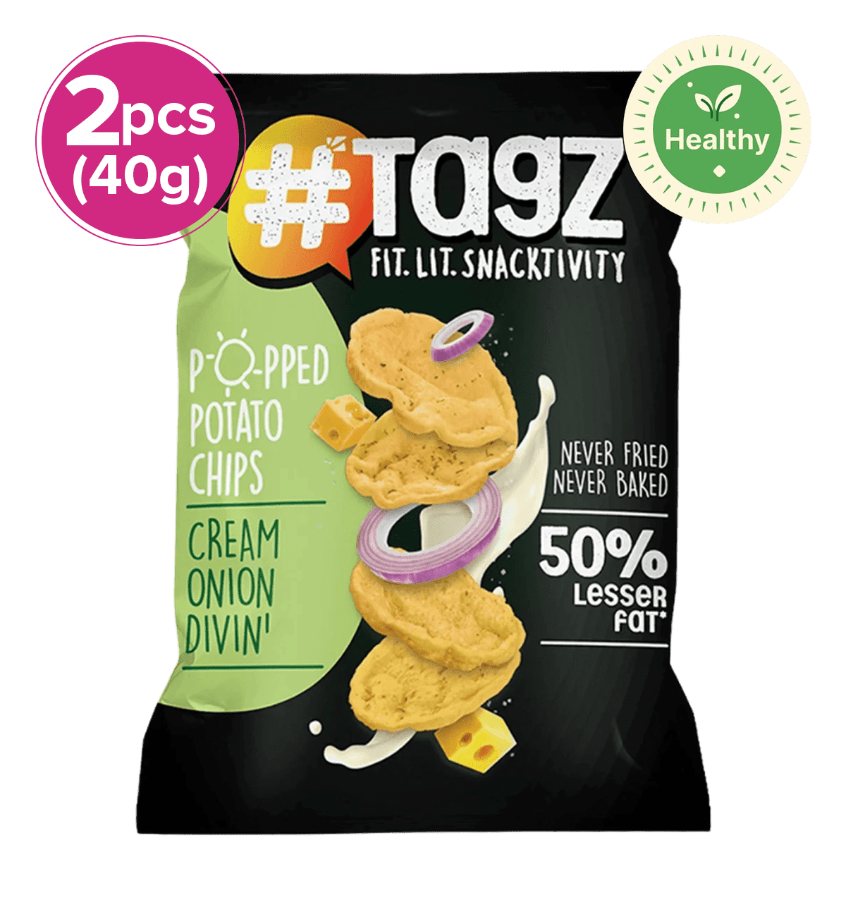 Buy TagZ TagZ Cream Onion Divin Popped Potato Chips 2 pieces Online At ...