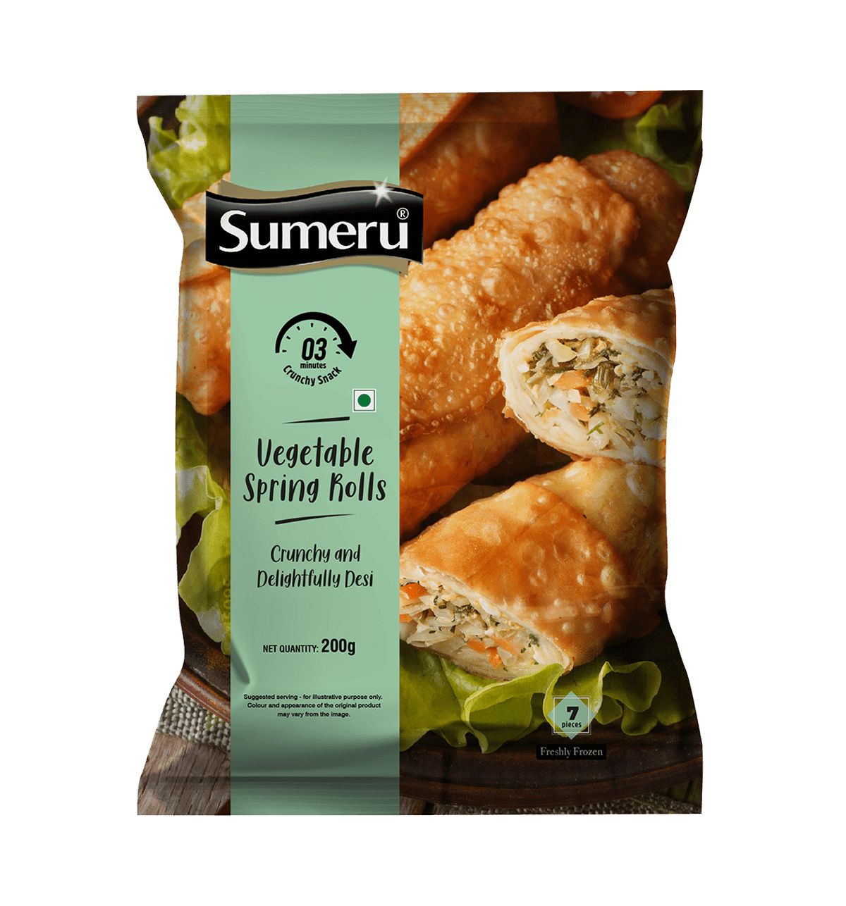 Buy Sumeru Sumeru Crispy & Crunchy Vege Spring Roll 200 g Online At Rs ...