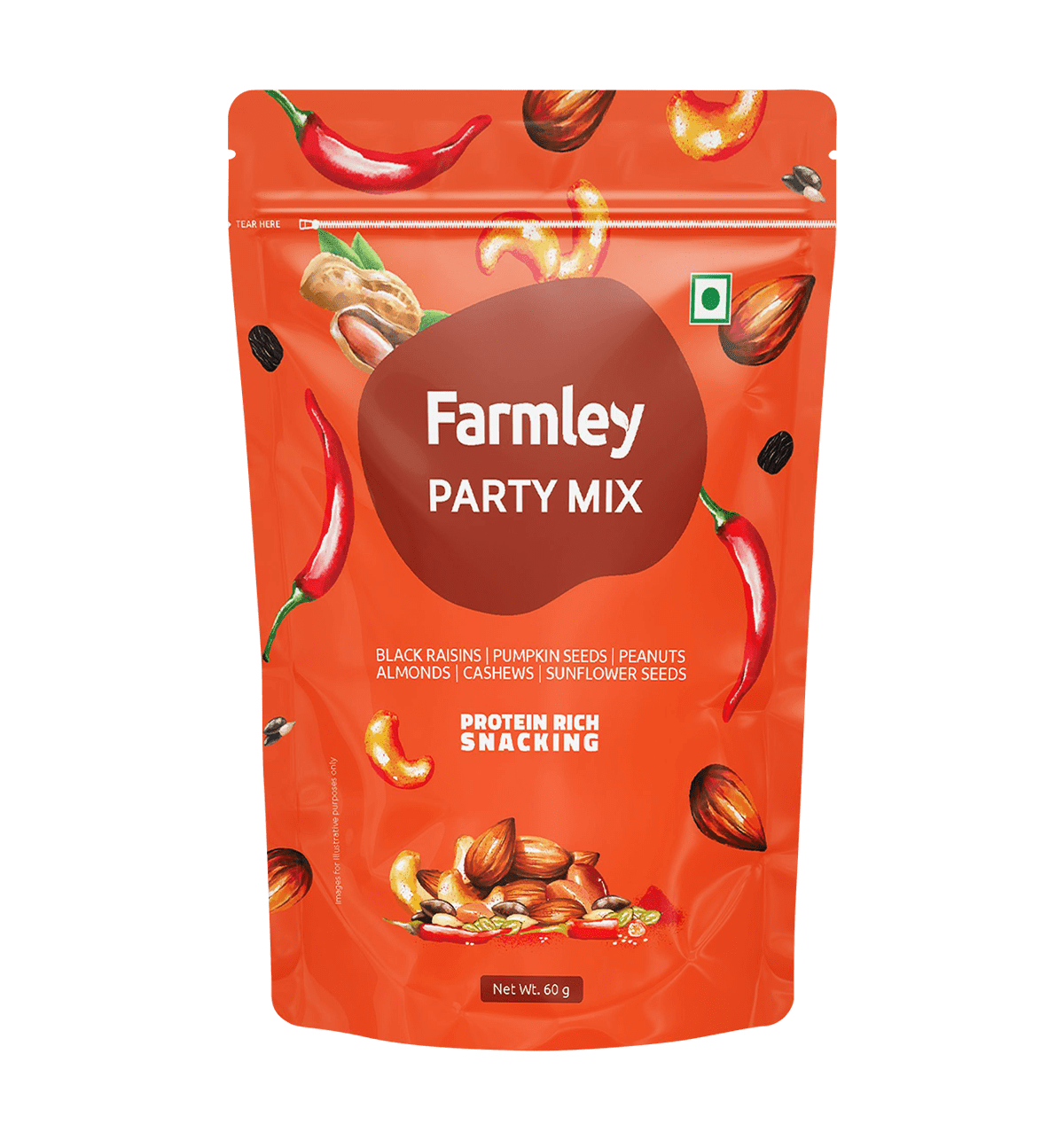 Buy Farmley Farmley Party Mix Protein Rich Snack 3 pieces Online At Rs ...