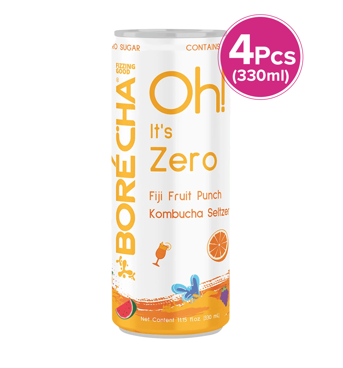 Buy Borécha Borécha Oh! Fiji Fruit Punch Zero Sugar Prebiotic Kombucha ...