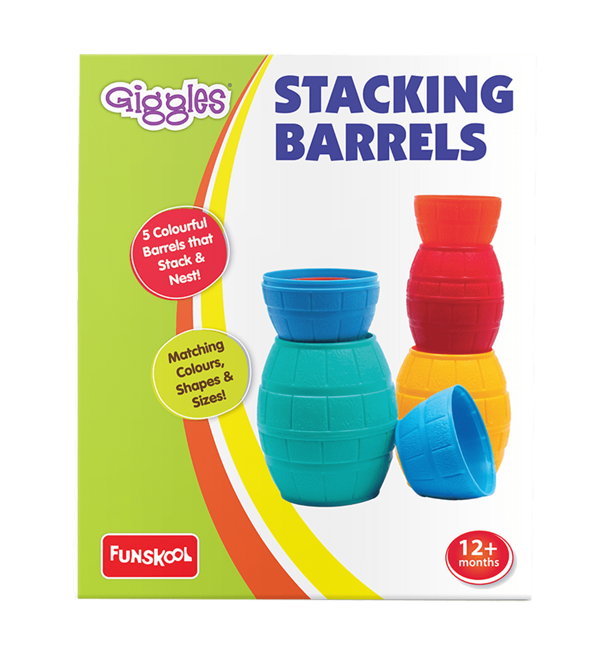 Buy Giggles Giggles Stacking Barrels Multicolour 1 pack Online At Rs. 175 | Instant Delivery