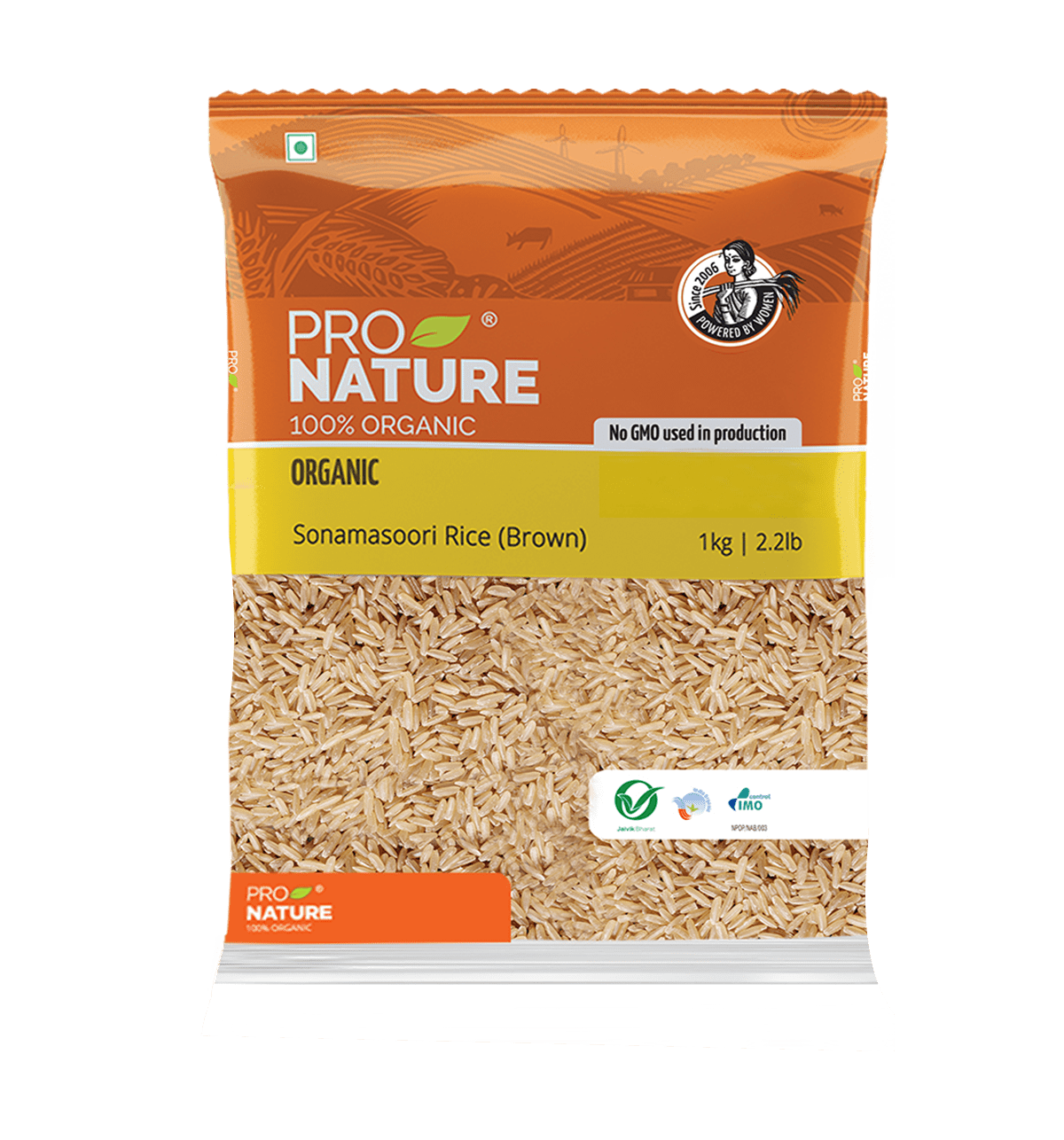 Buy Pro Nature Organic Pro Nature Organic Sonamasoori Rice Brown 1 kg ...