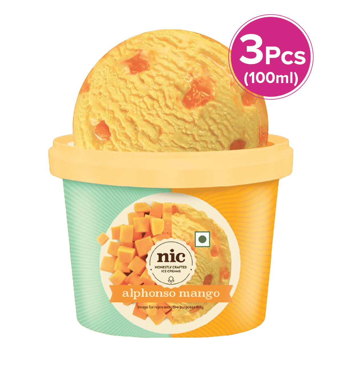 Buy NIC Ice Cream Mango Ice Cream Online (3 pieces) At Best Price