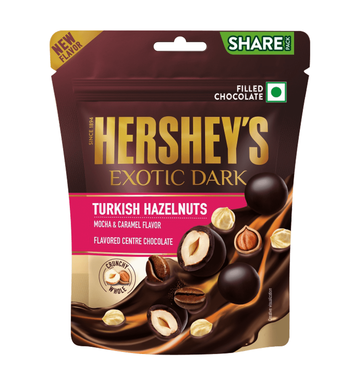 Buy Hershey's Exotic Dark Turkish Hazelnut Mocha & Caramel Chocolate Online (82.4 g) At Best Price