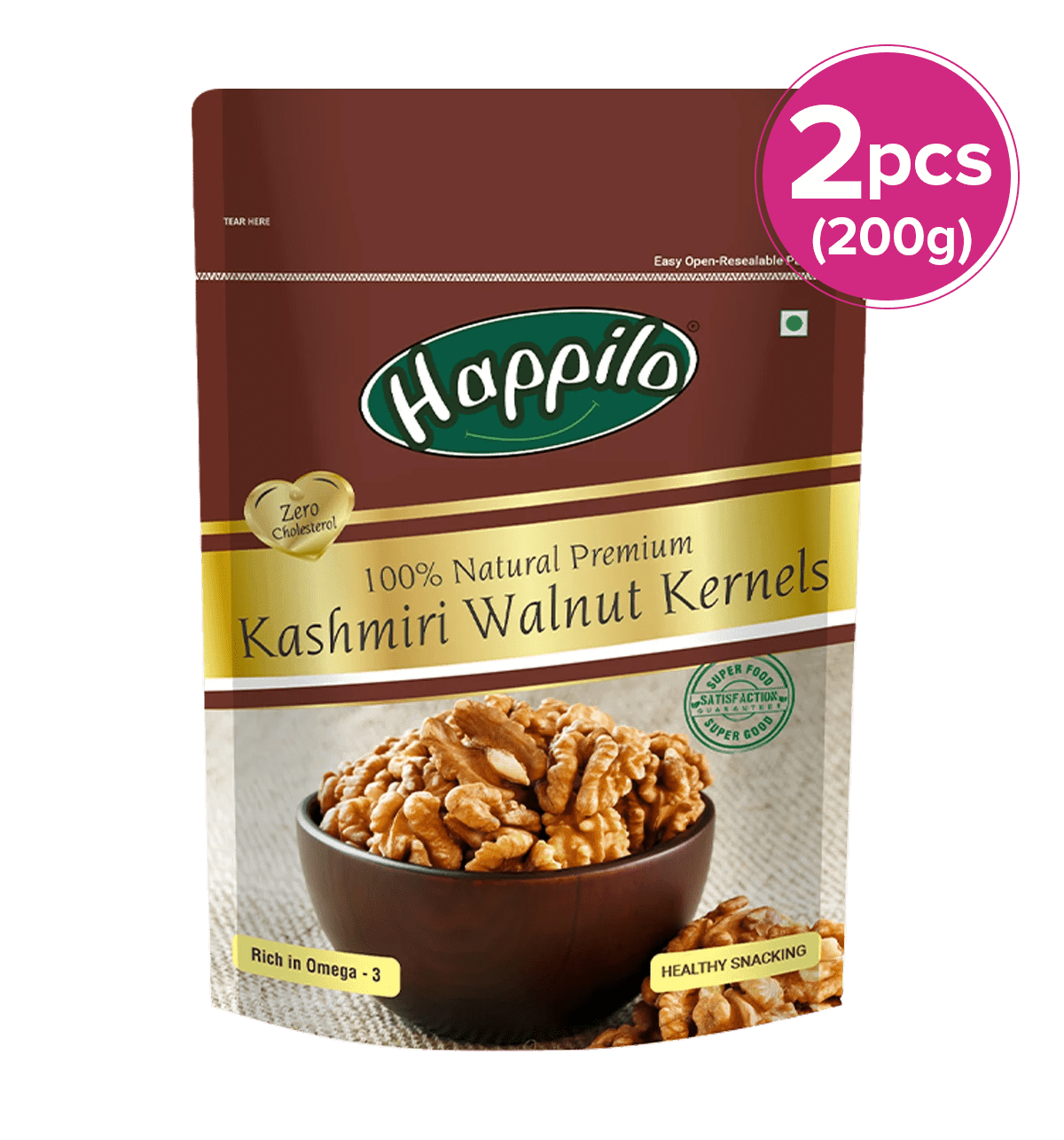Buy Happilo Happilo Premium 100% Natural Kashmiri Walnut Kernels 2 ...