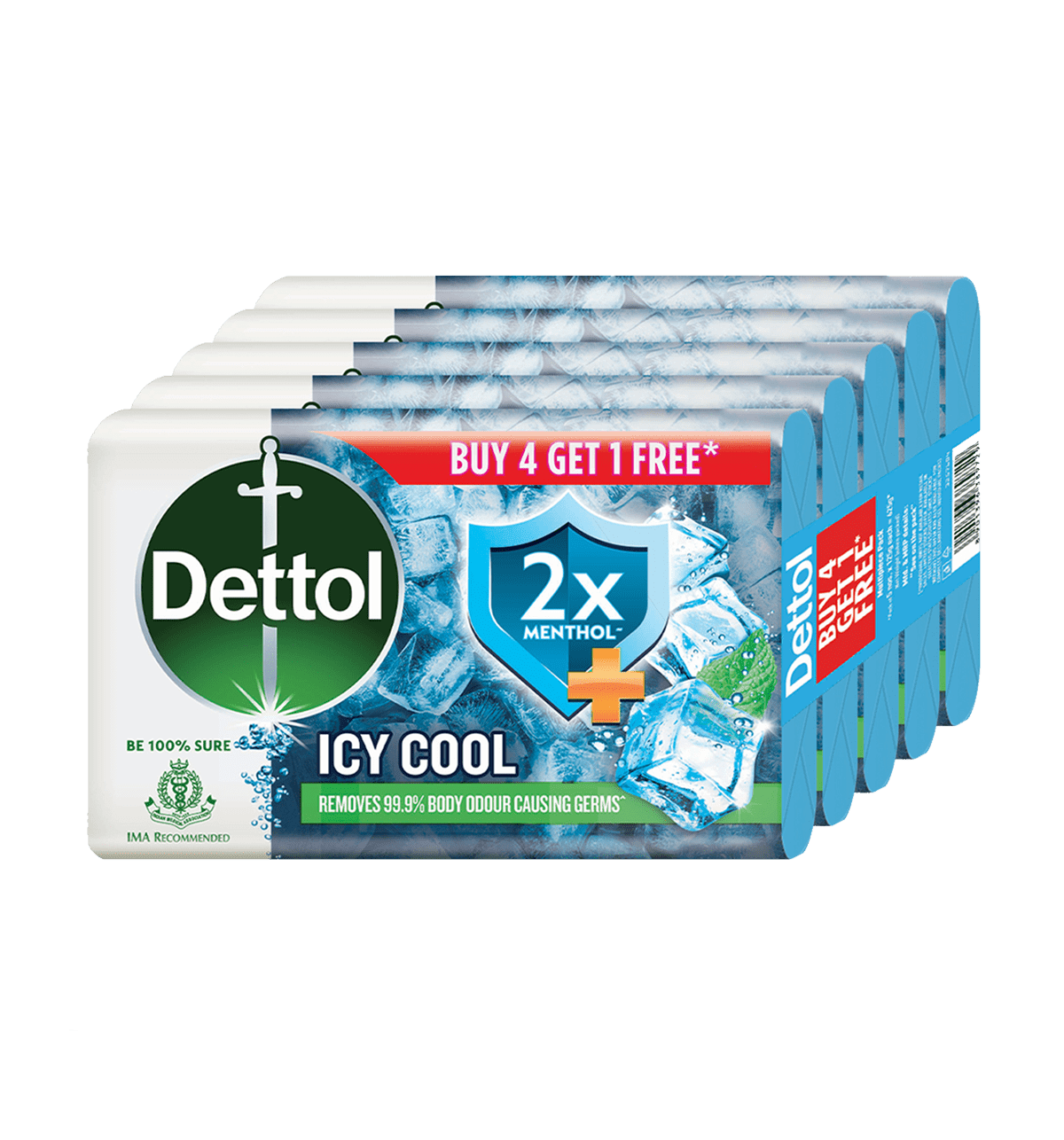 Buy Dettol Dettol Intense Cool Soap- B4G1 625 g Online At Rs. 322 ...